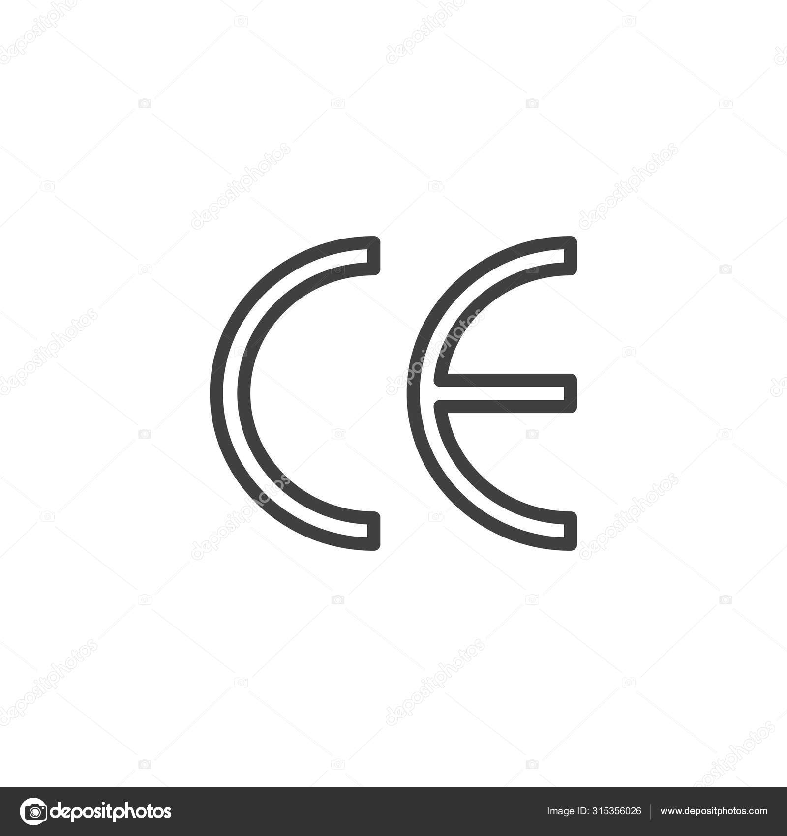 CE mark line icon Stock Vector Image by ©avicons #315356026