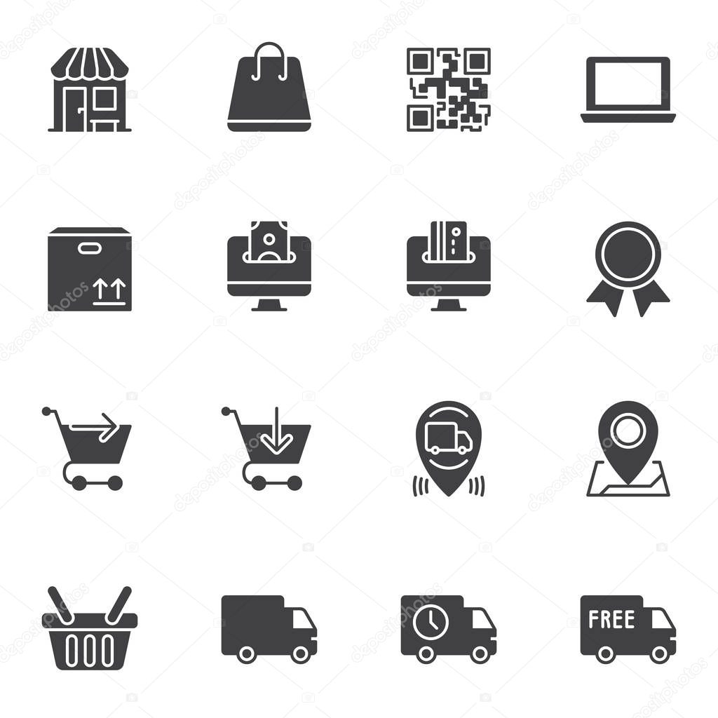 Conjunto de iconos vectoriales de comercio electrónico 2023