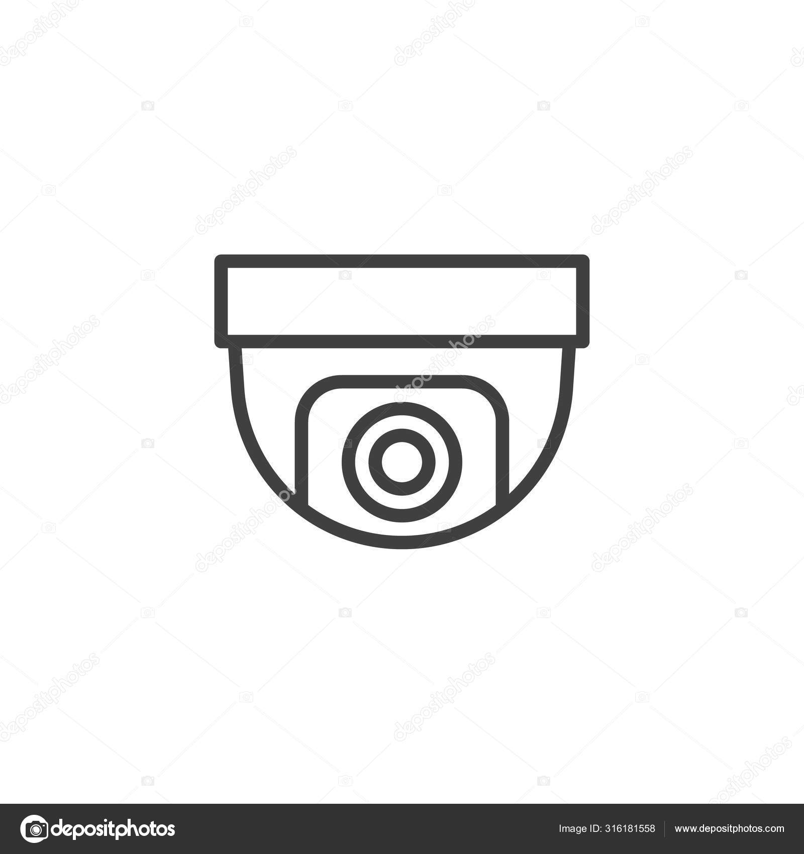 Security camera line icon Stock Vector by ©avicons 316181558