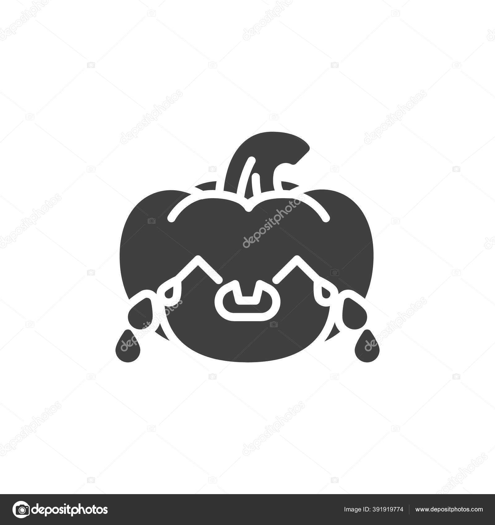 Pumpkin Loudly Crying Face emoji vector icon Stock Vector Image by ...