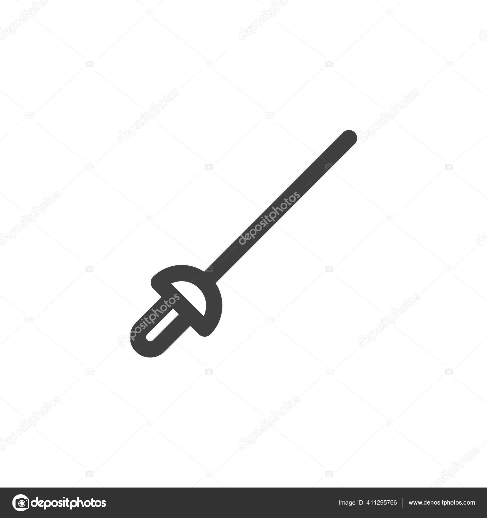 Fencing rapier line icon Stock Vector by ©avicons 411295766