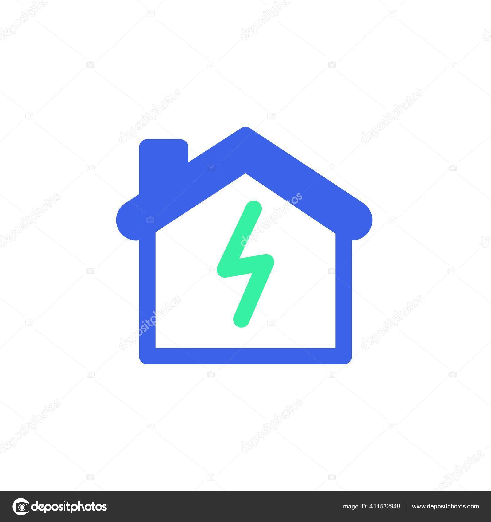 Home electricity icon vector Stock Vector Image by ©avicons #411532948