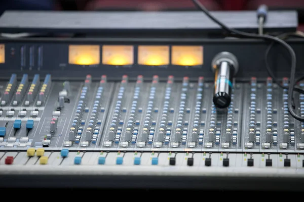 Electronic sound music control panel with jack line various part of ...