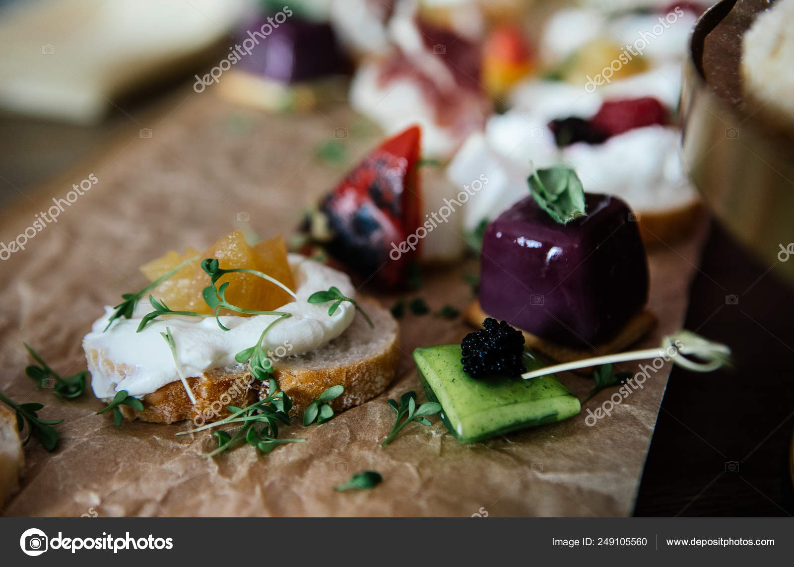 Unusual Canapes Photos Restaurant Menu Stock Photo by ©Pullya9 249105560