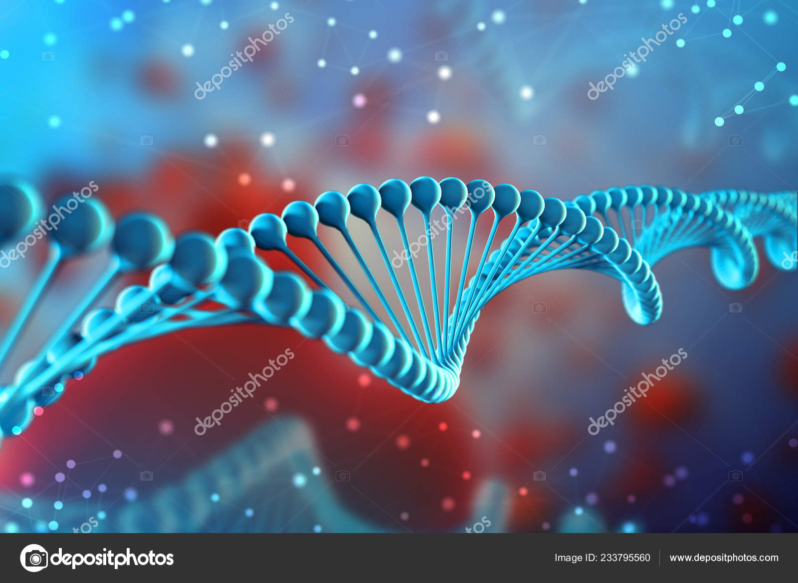 Illustration Dna Molecule Helical Molecule Nucleotide Environment ...