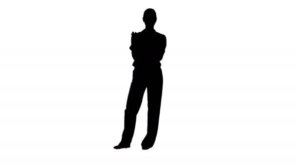 Silhouette Business woman clapping. — Stock Video © funkeyfactory ...