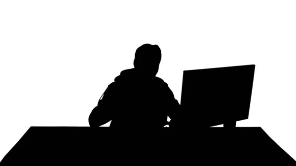 Computer Man Silhouette