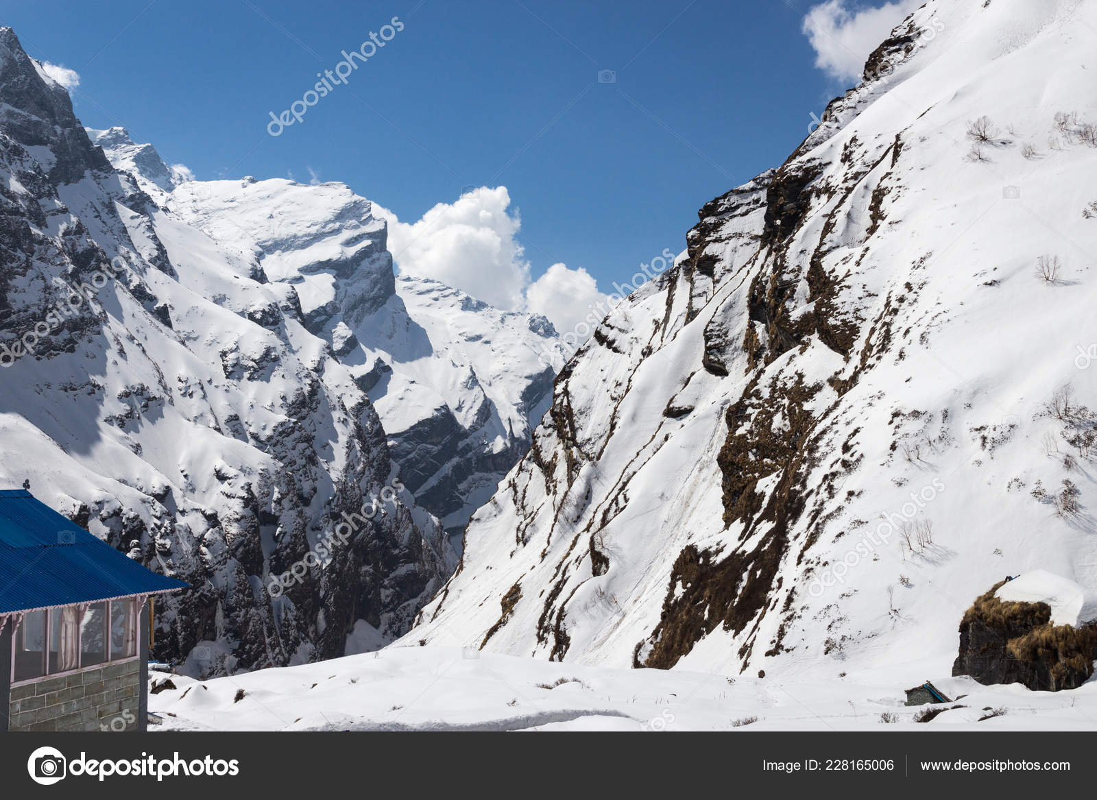 Beautiful Landscape Himalayas Mountains Tracking Annapurna Base Camp ...