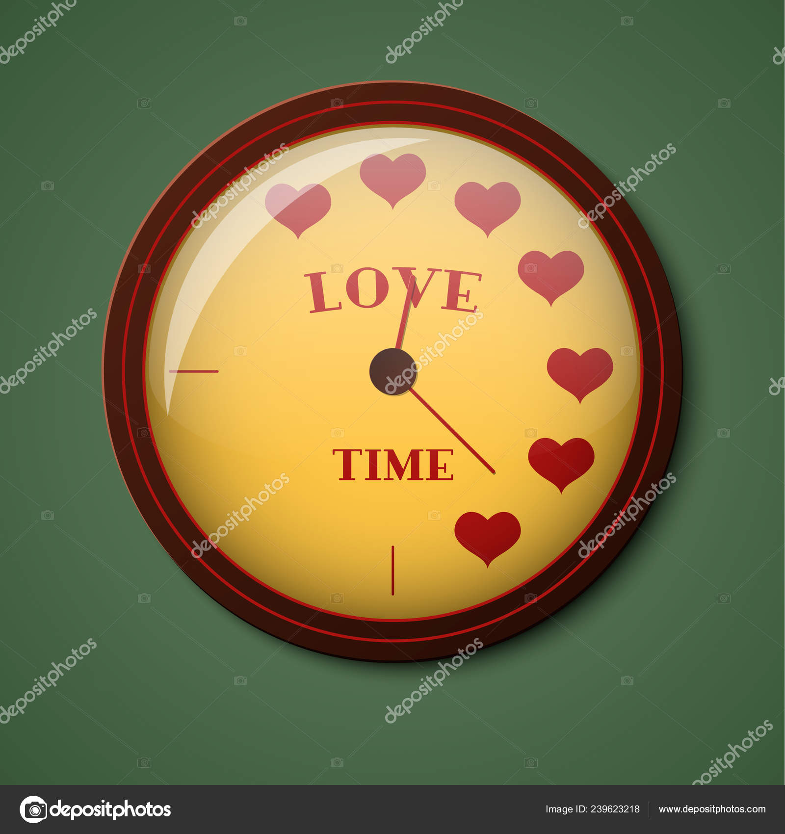 Clock Reminder Time Love Vector Illustration Stock Vector by ©123Maxim ...