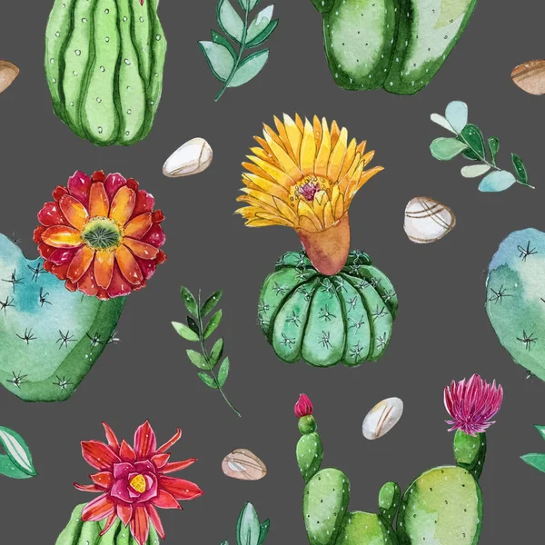 Seamless cute cactus print pattern background ⬇ Vector Image by ...