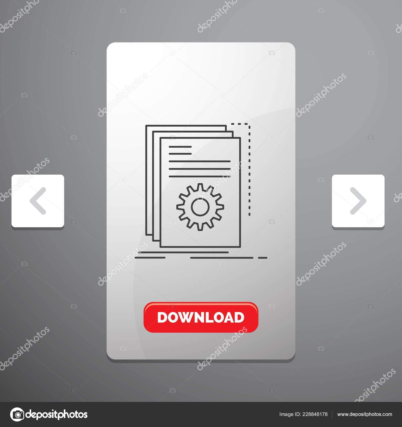 App Build Developer Program Script Line Icon Carousal Pagination Slider Stock Vector Image by ...