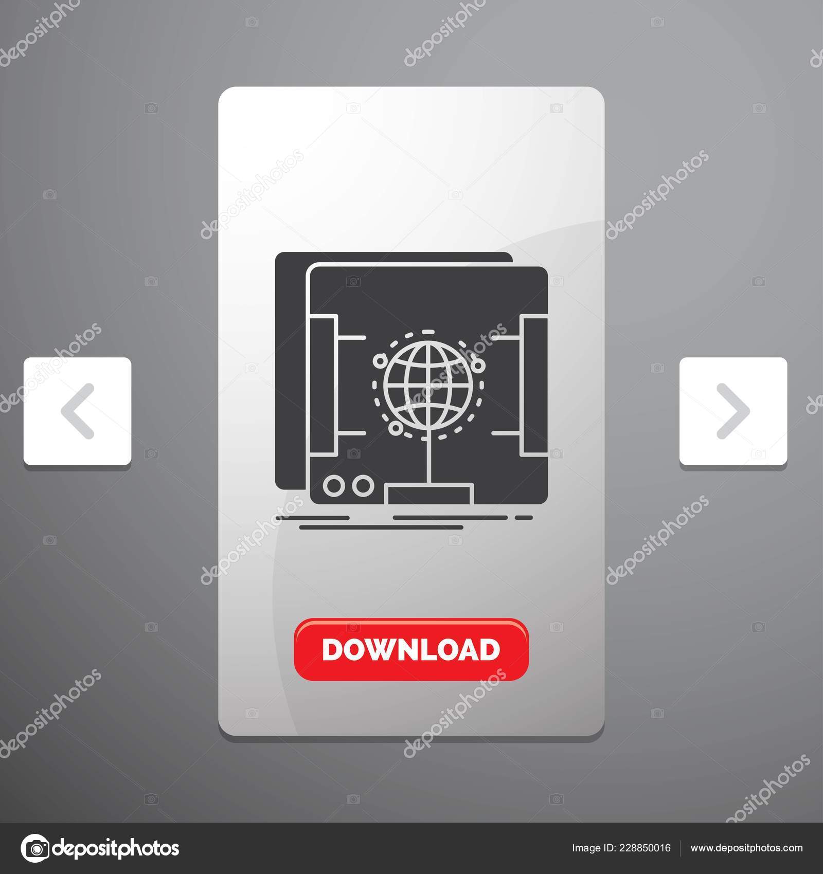 Dimensional Holographic Scan Scanner Glyph Icon Carousal Pagination Slider Design Stock Vector ...