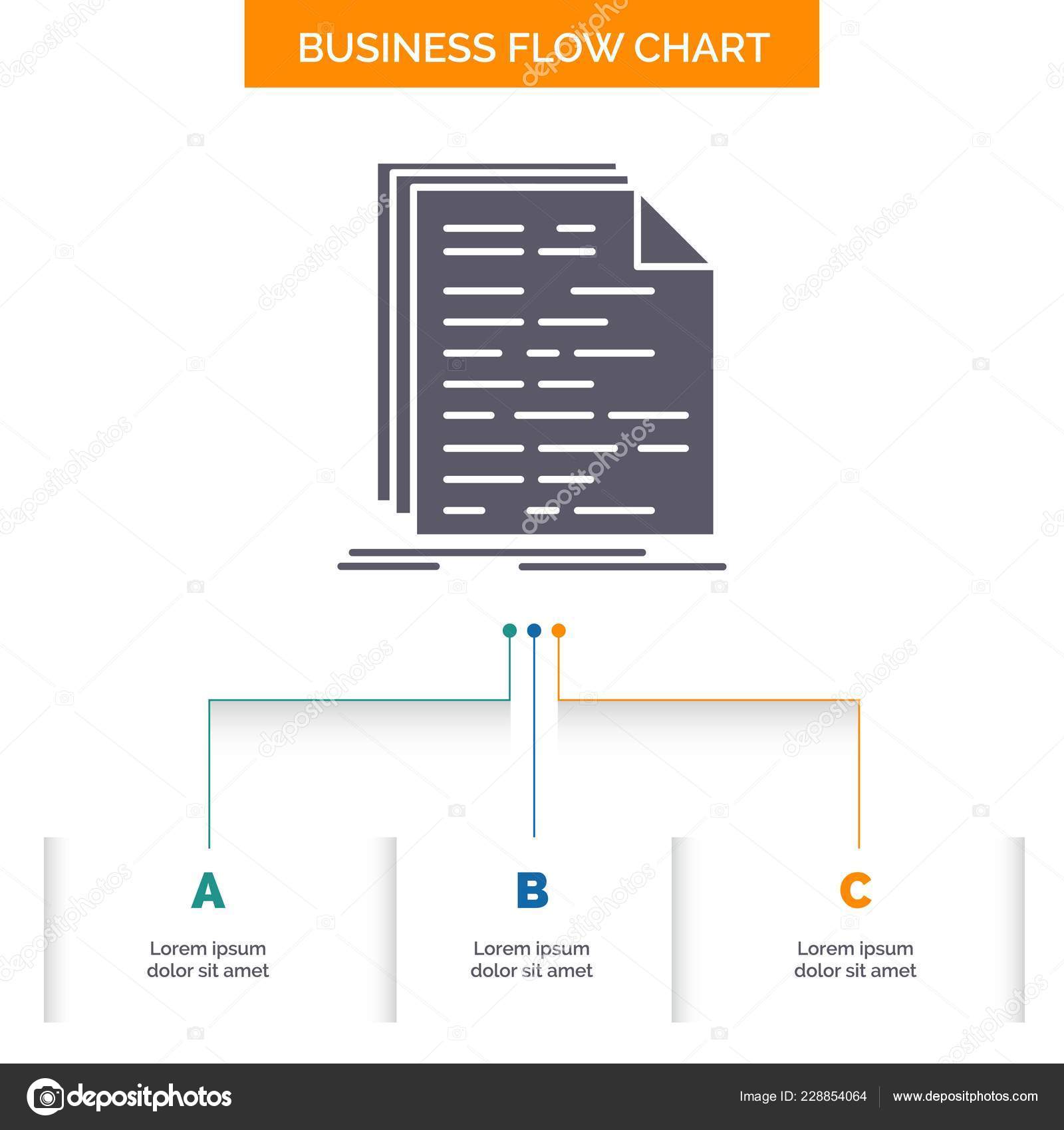 Code Coding Doc Programming Script Business Flow Chart Design Steps Stock Vector Image By