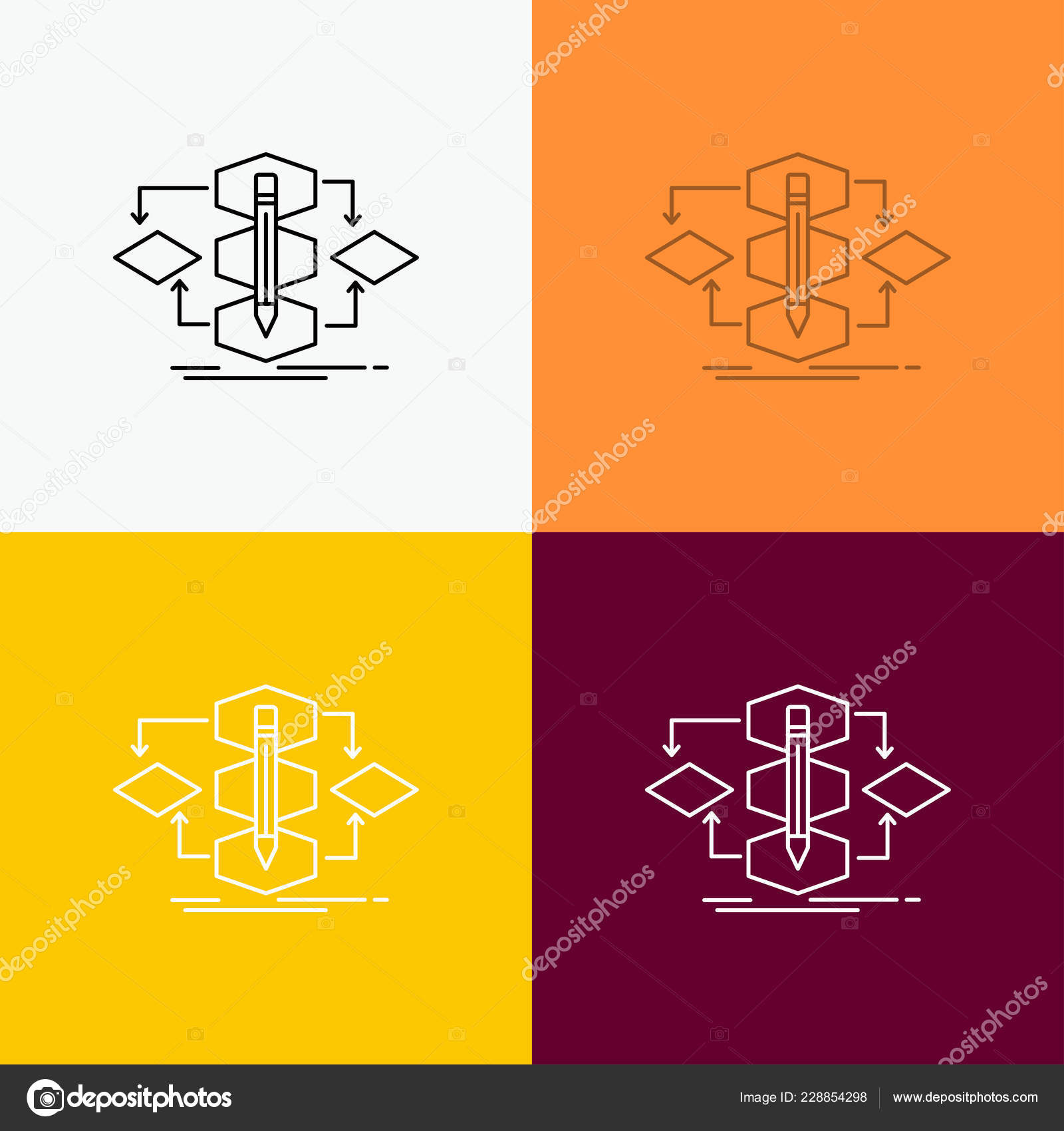 Algorithm Design Method Model Process Icon Various Background Line ... Algorithm Design Method Model Process Icon Various Background Line ...