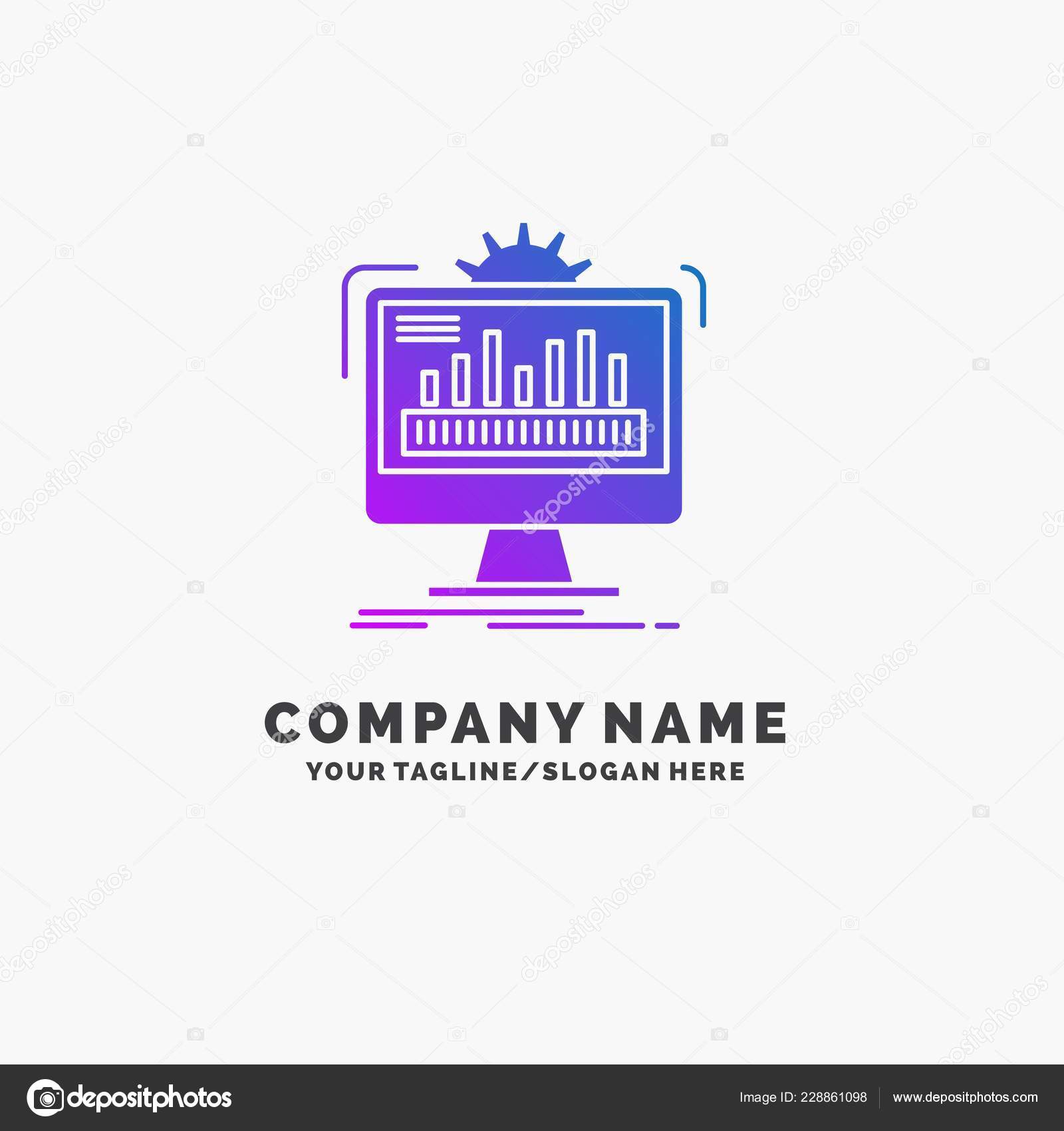 Dashboard Admin Monitor Monitoring Processing Purple Business Logo ...