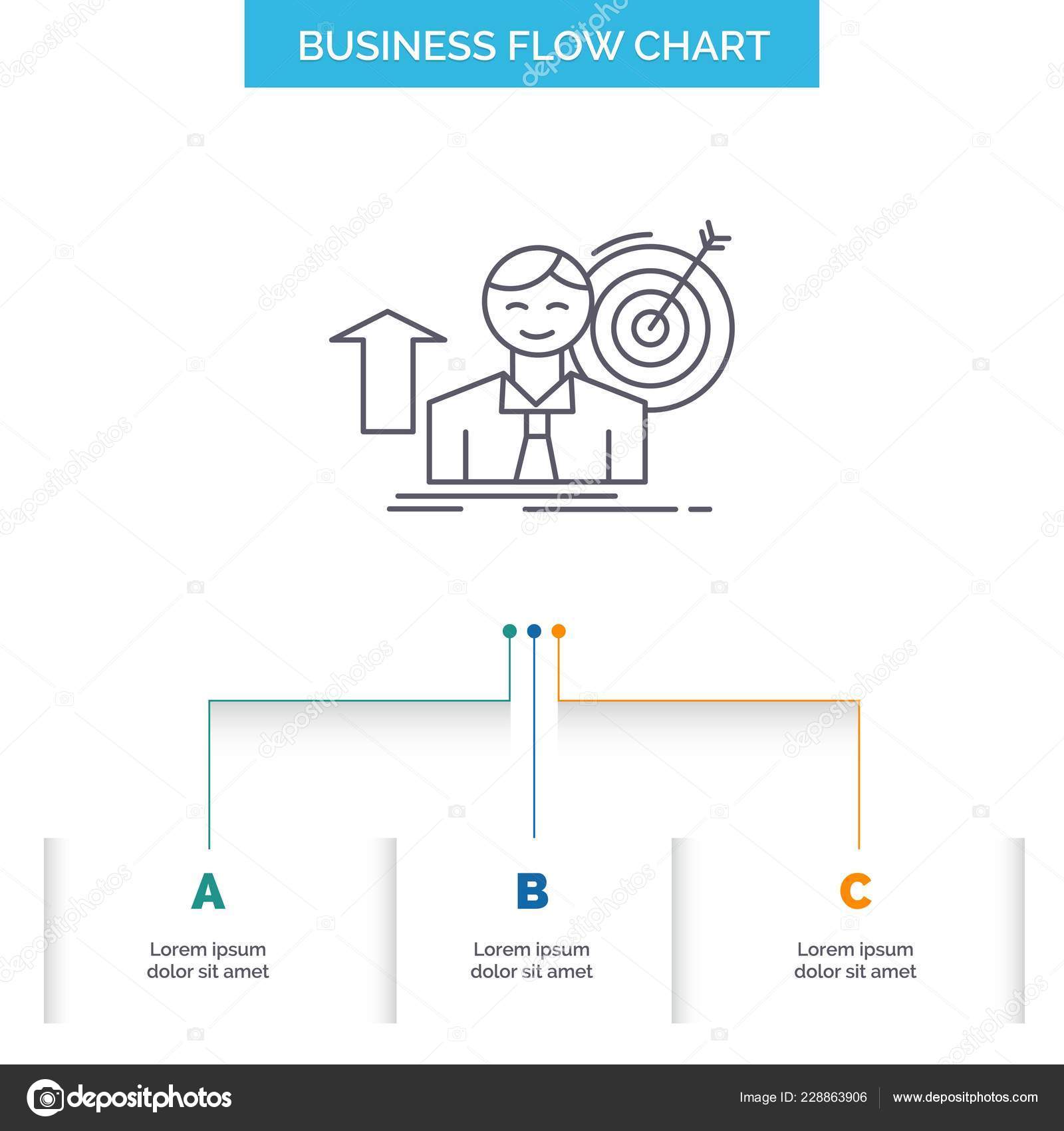 Success User Target Achieve Growth Business Flow Chart Design Steps ...