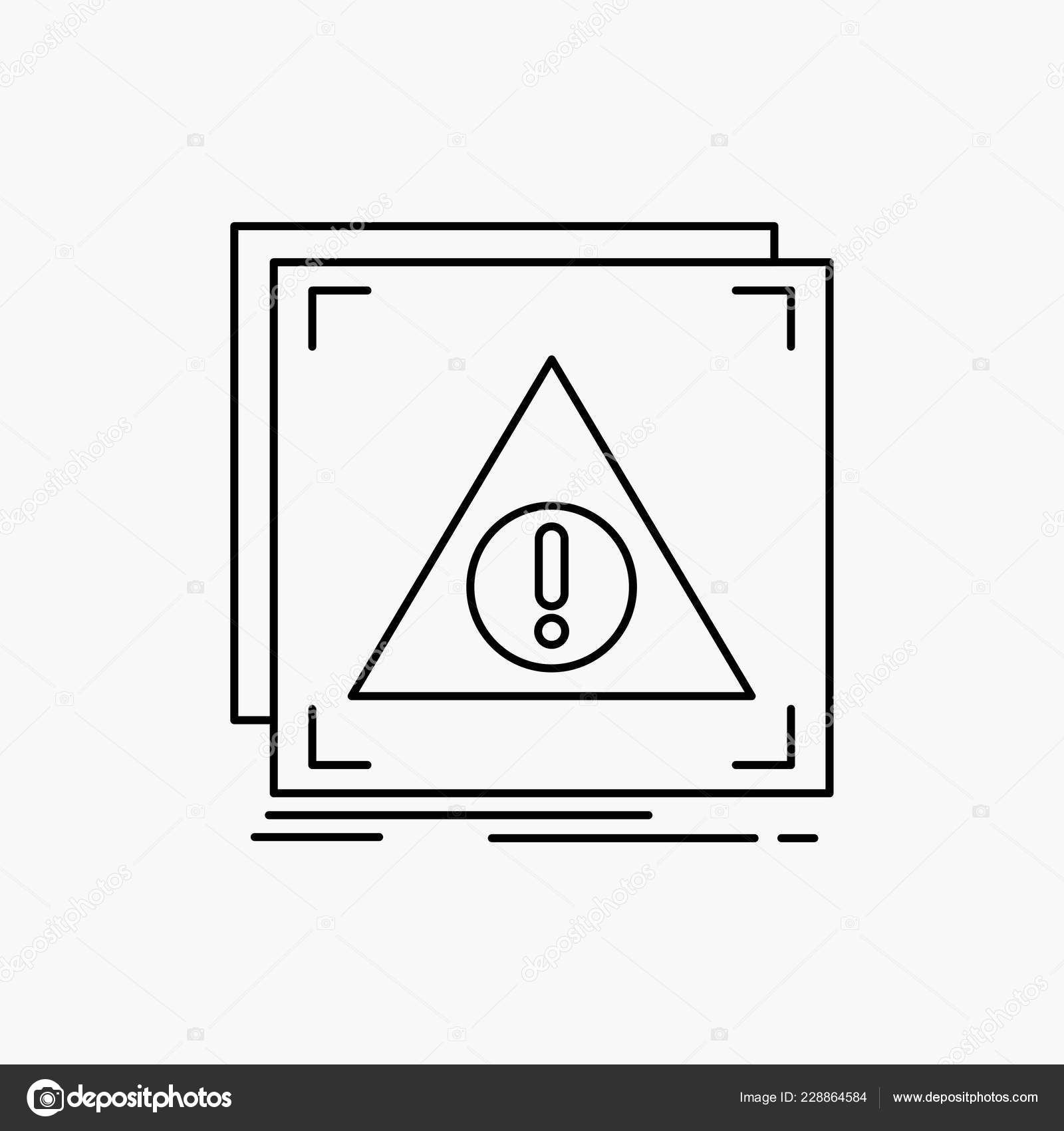 Error Application Denied Server Alert Line Icon Vector Isolated Illustration Stock Vector by ...