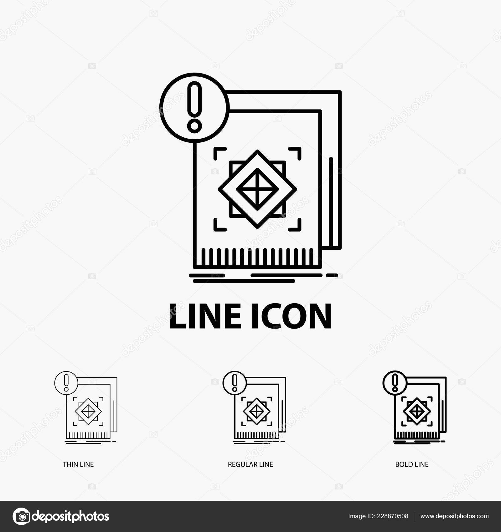 Structure Standard Infrastructure Information Alert Icon Thin Regular Bold Line Stock Vector by ...
