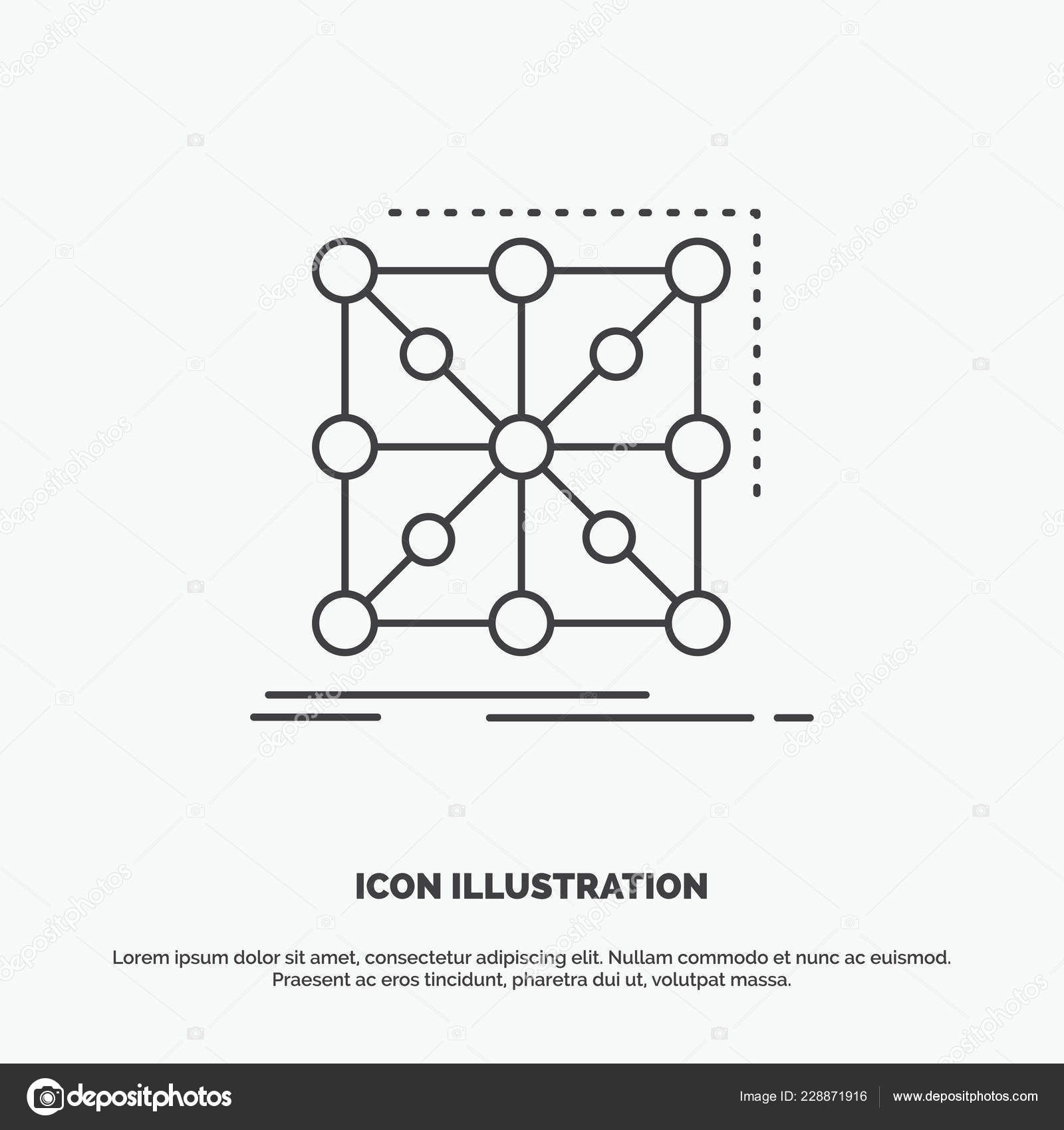 Data Framework App Cluster Complex Icon Line Vector Gray Symbol Stock Vector Image by ©Flatart ...