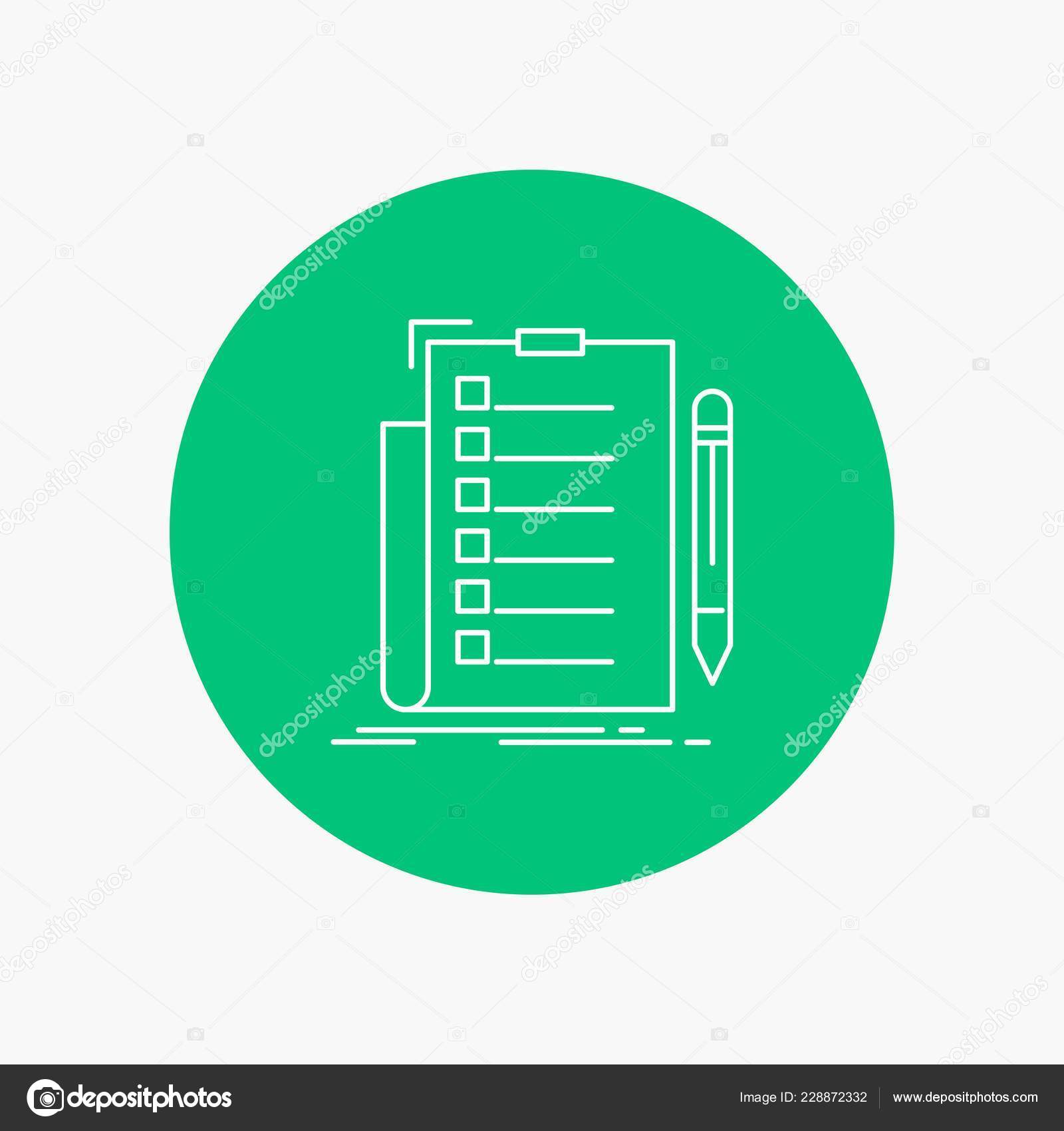 Experiencia Lista Verificación Verificación Lista Documento Icono Línea ...