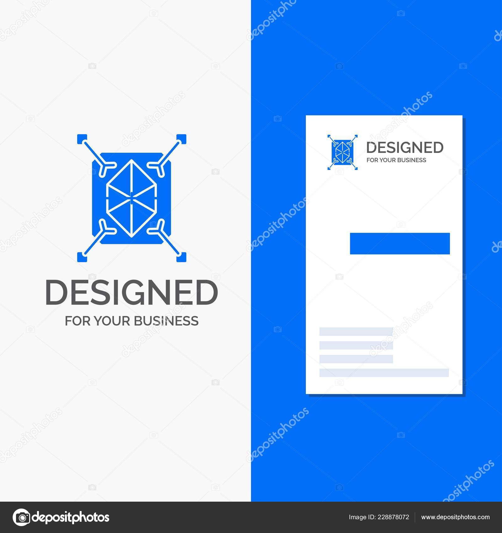 Business Logo Object Prototyping Rapid Structure Vertical Blue Business ...
