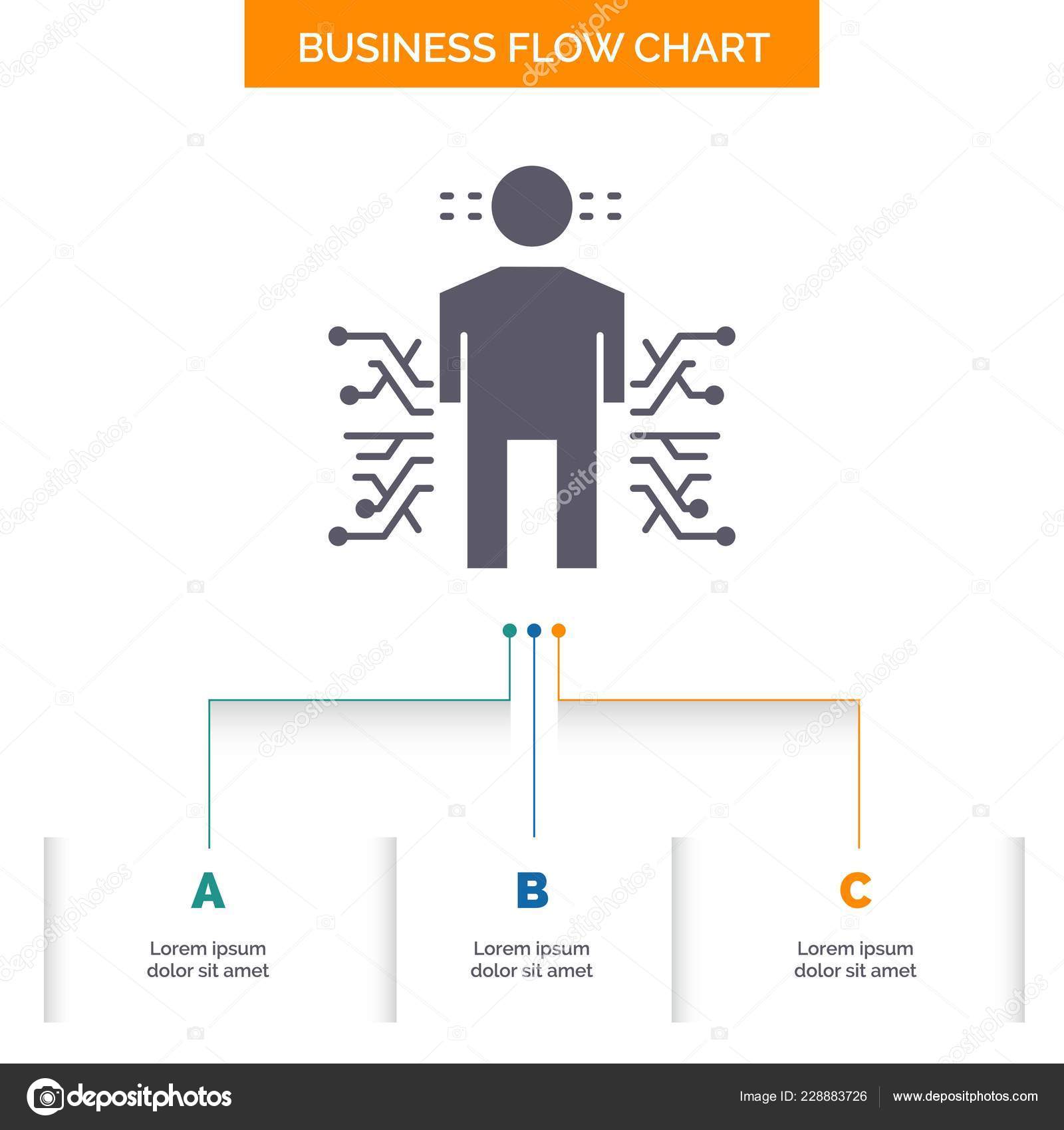 Sensor Body Data Human Science Business Flow Chart Design Steps Stock ...