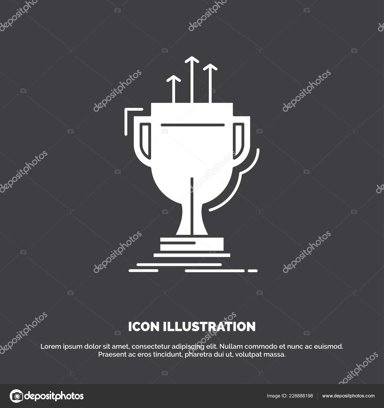 Award Competitive Cup Edge Prize Icon Glyph Vector Symbol Website Stock ...