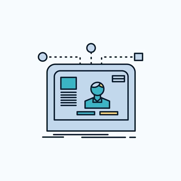 Interface Website User Layout Design Flat Line Filled Icon Beautiful Stock Vector Image by ...