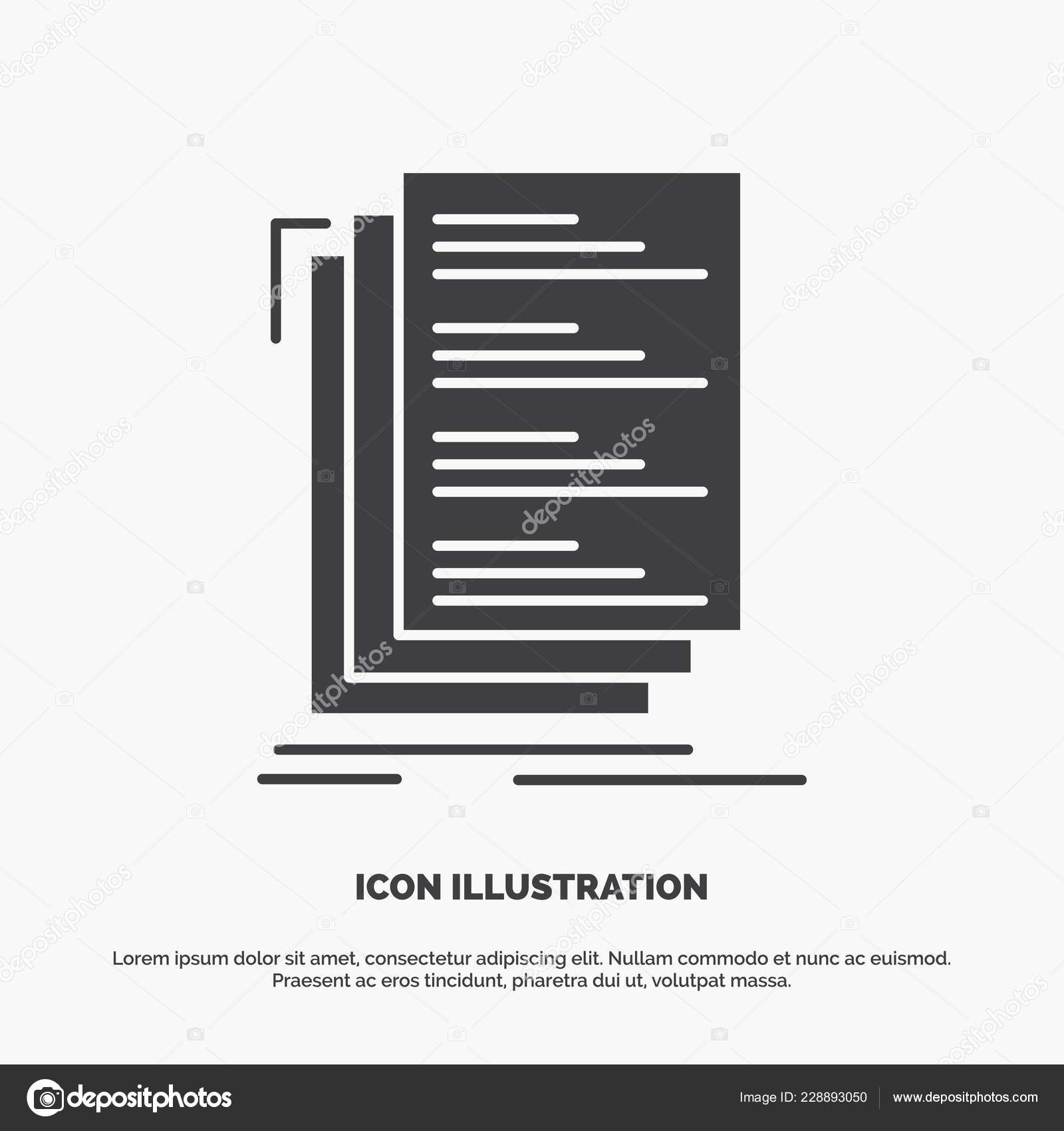Code Coding Compile Files List Icon Glyph Vector Gray Symbol Stock Vector Image By ©flatart