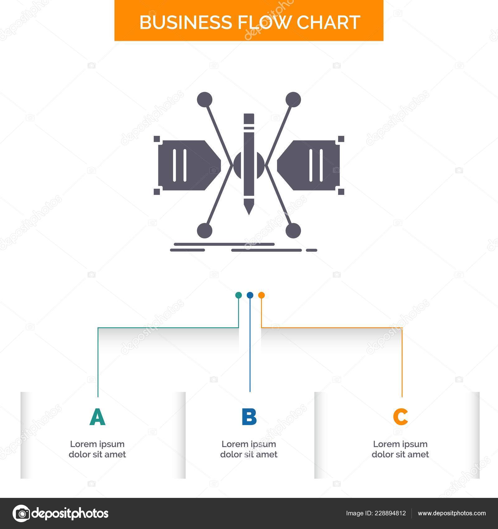 Architect Constructing Grid Sketch Structure Business Flow Chart Design Steps Stock Vector by ...