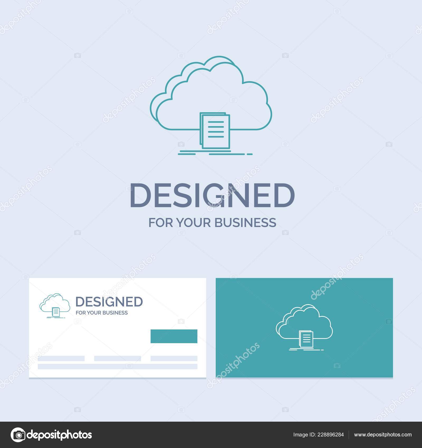 Cloud Access Document File Download Business Logo Line Icon Symbol Stock Vector Image by ...
