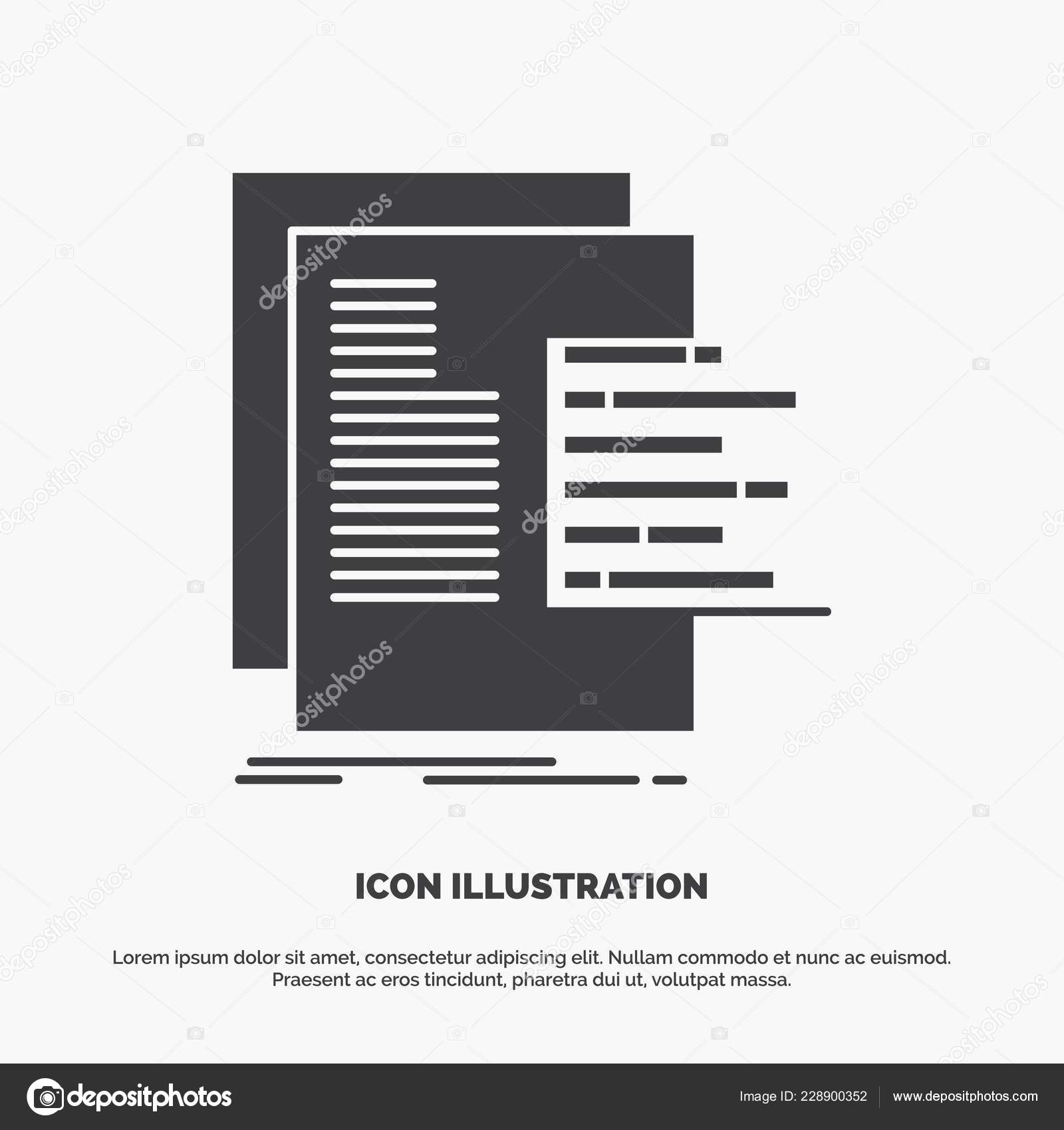Chart Data Graph Reports Valuation Icon Glyph Vector Gray Symbol Stock ...