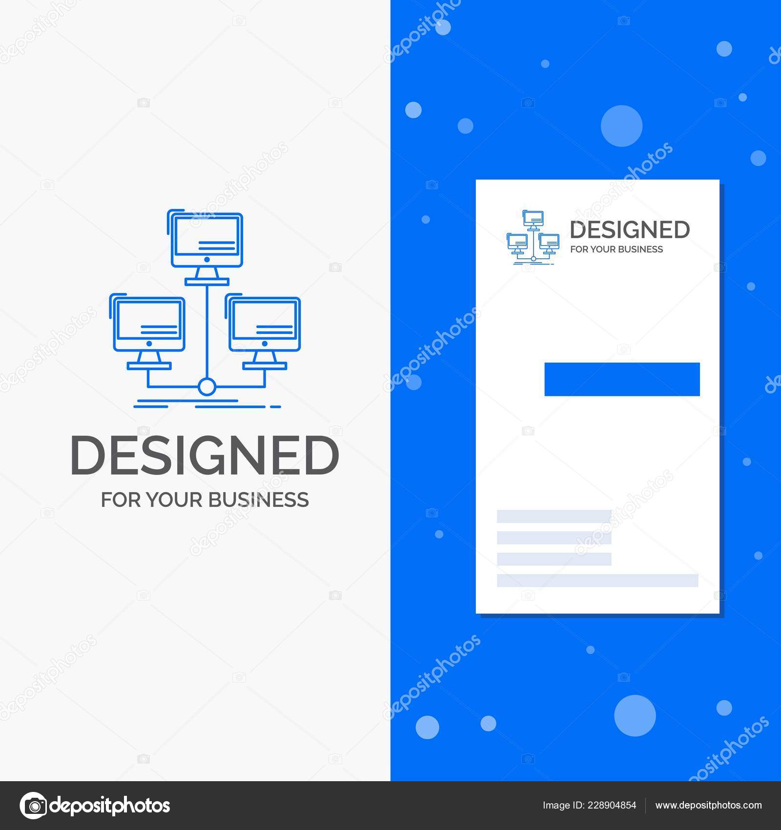 Business Logo Database Distributed Connection Network Computer Vertical Blue Business Stock ...