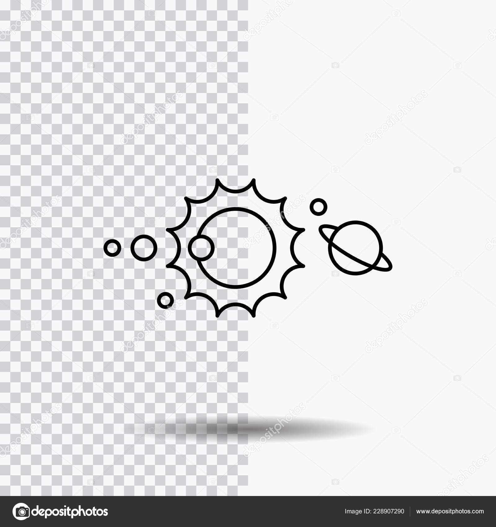 Solar System Universe Solar System Astronomy Line Icon Transparent ...