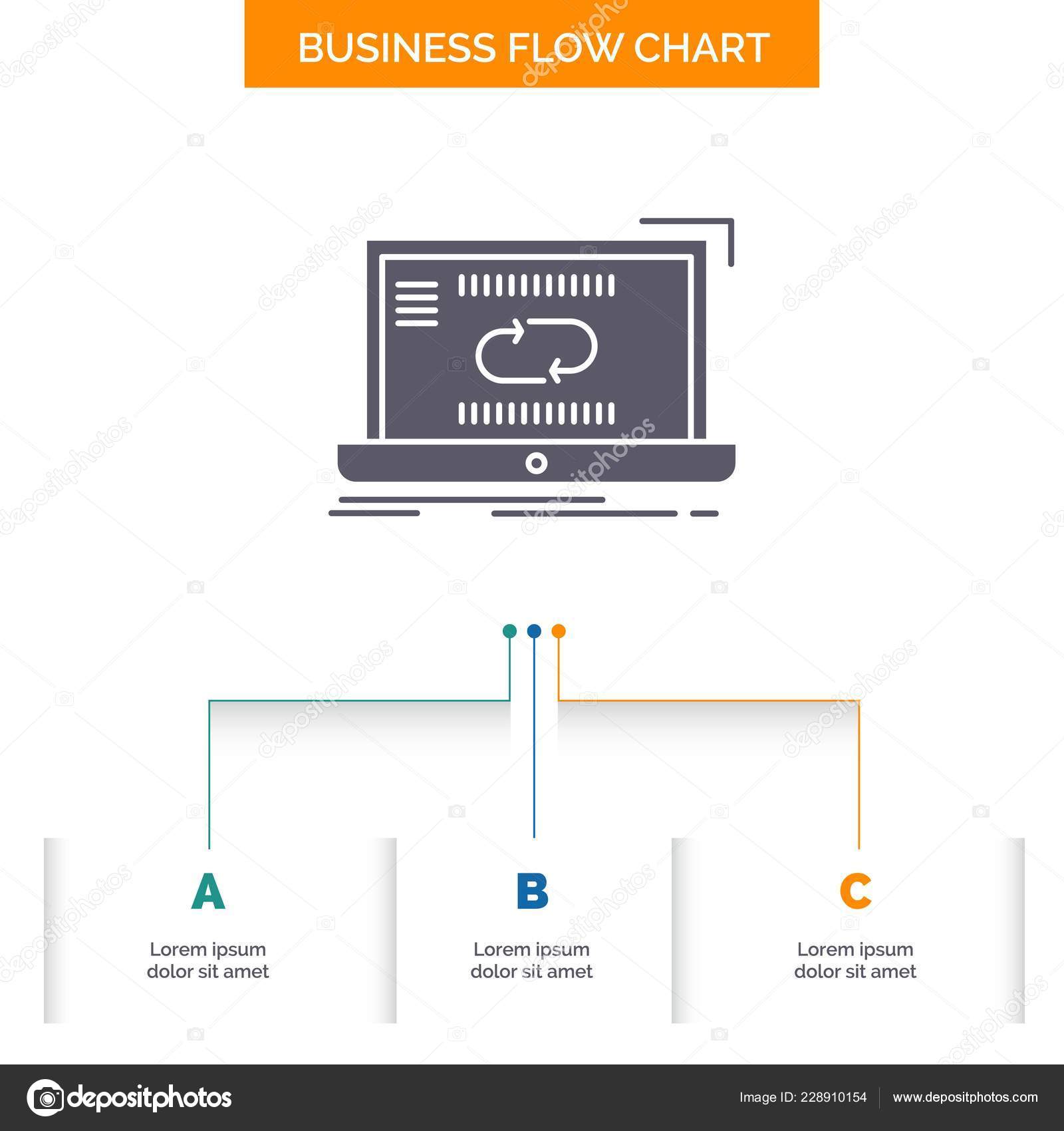 Communication Connection Link Sync Synchronization Business Flow Chart Design Steps Stock Vector ...