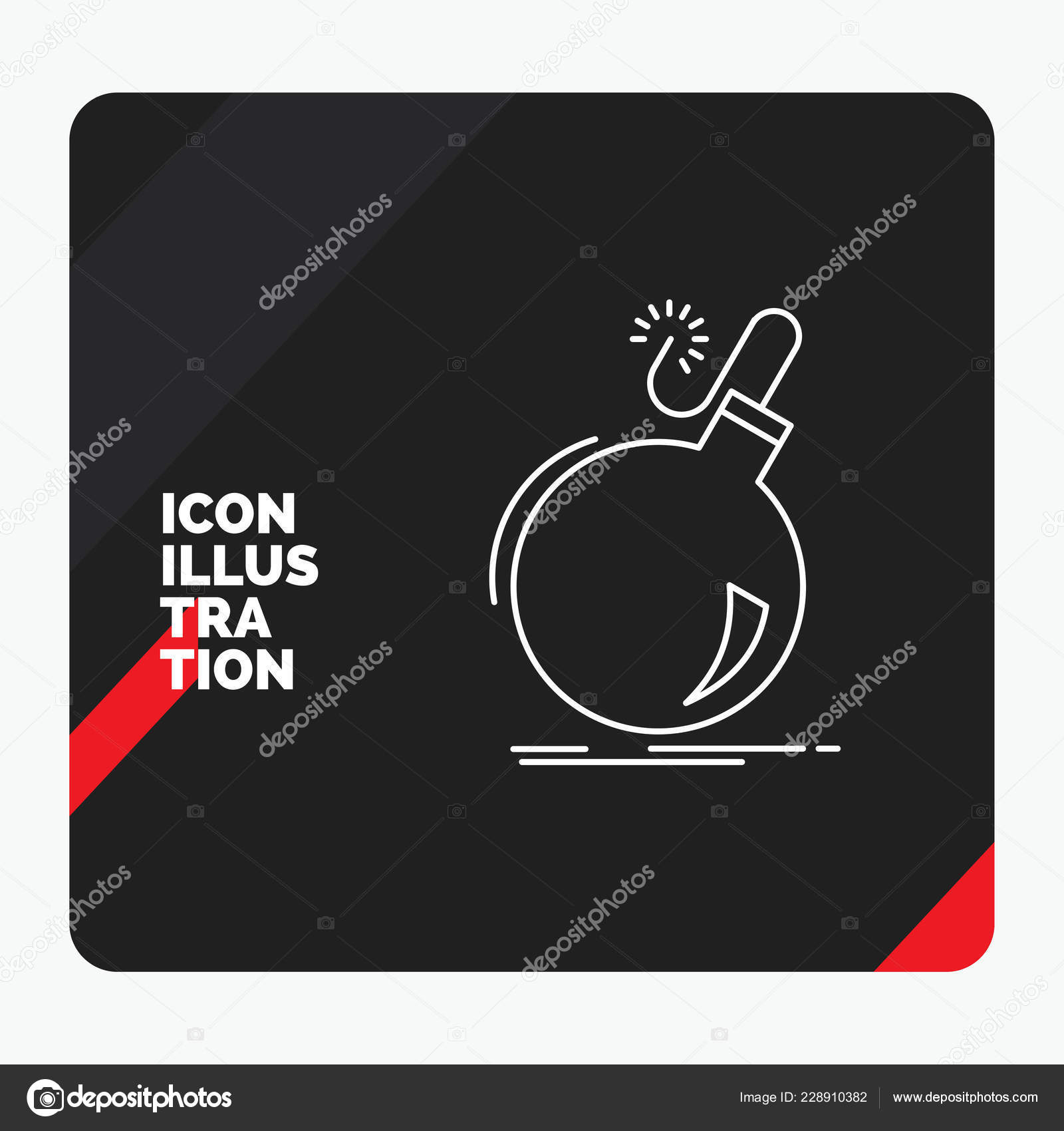 Red Black Creative Presentation Background Bomb Boom Danger Ddos ...