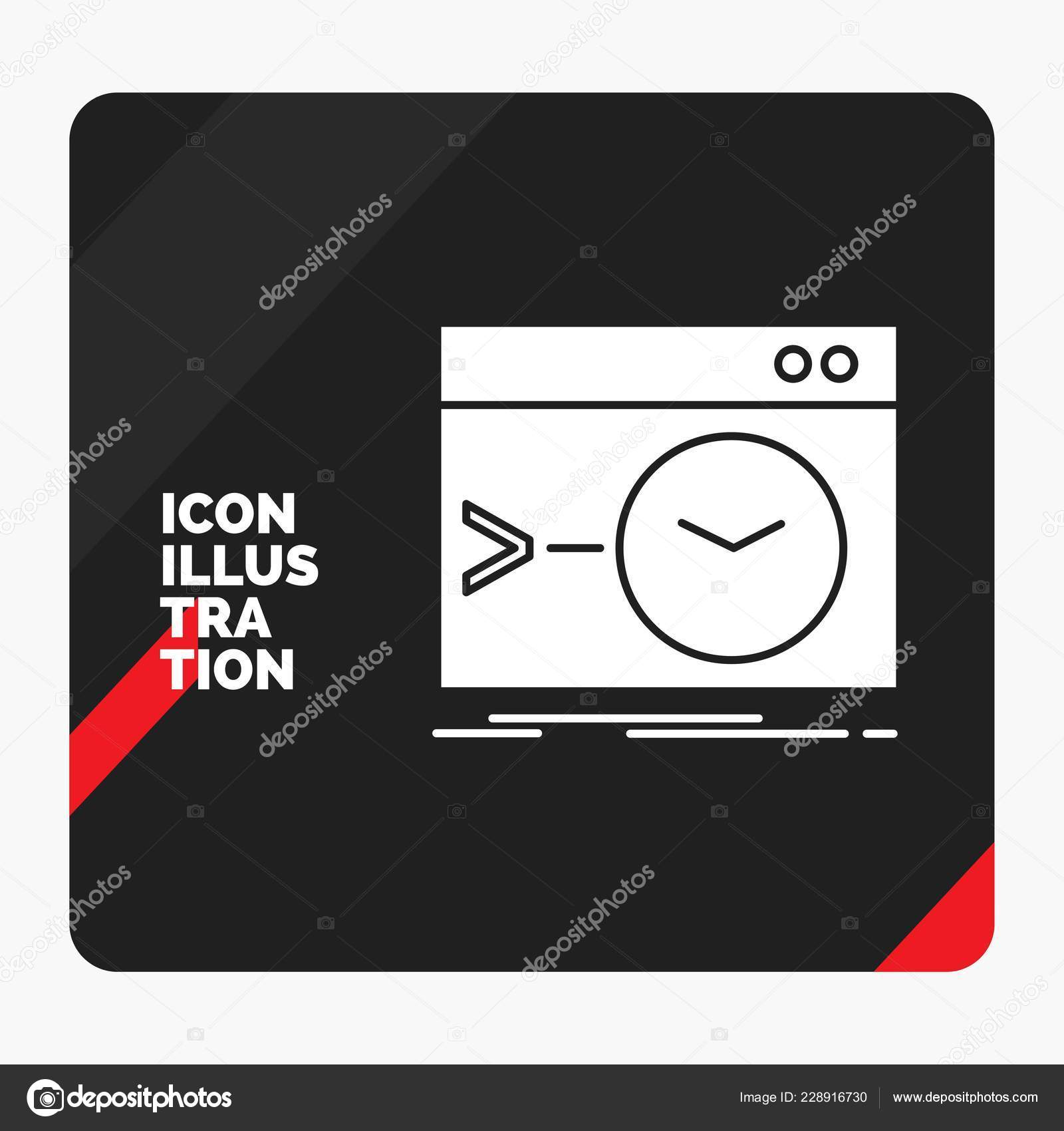 Red Black Creative Presentation Background Admin Command Root Software ...