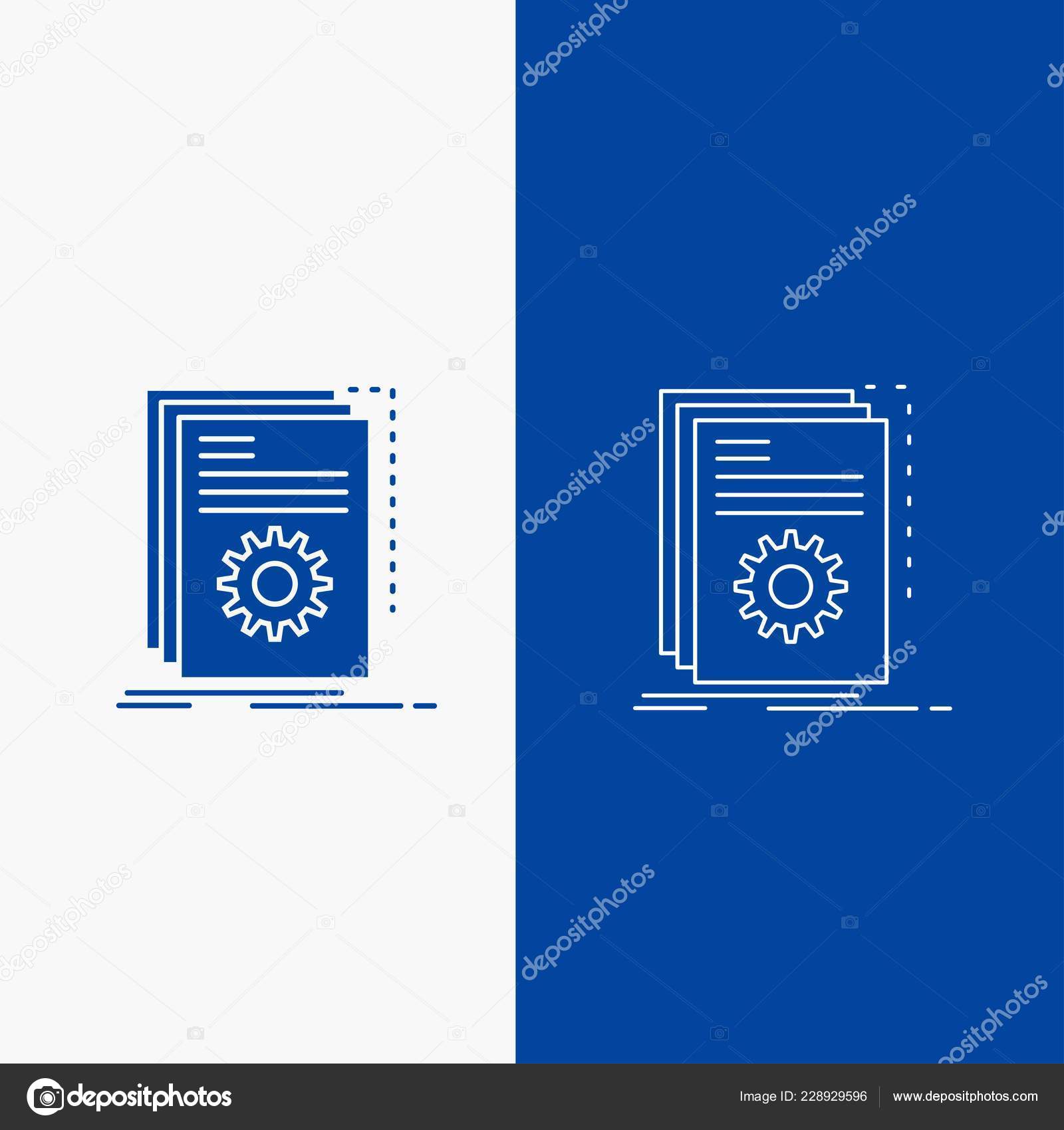 App Build Developer Program Script Line Glyph Web Button Blue Stock Vector Image By ©flatart