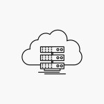Cloud, storage, computing, data, flow Flat Color Icon Vector Stock ...