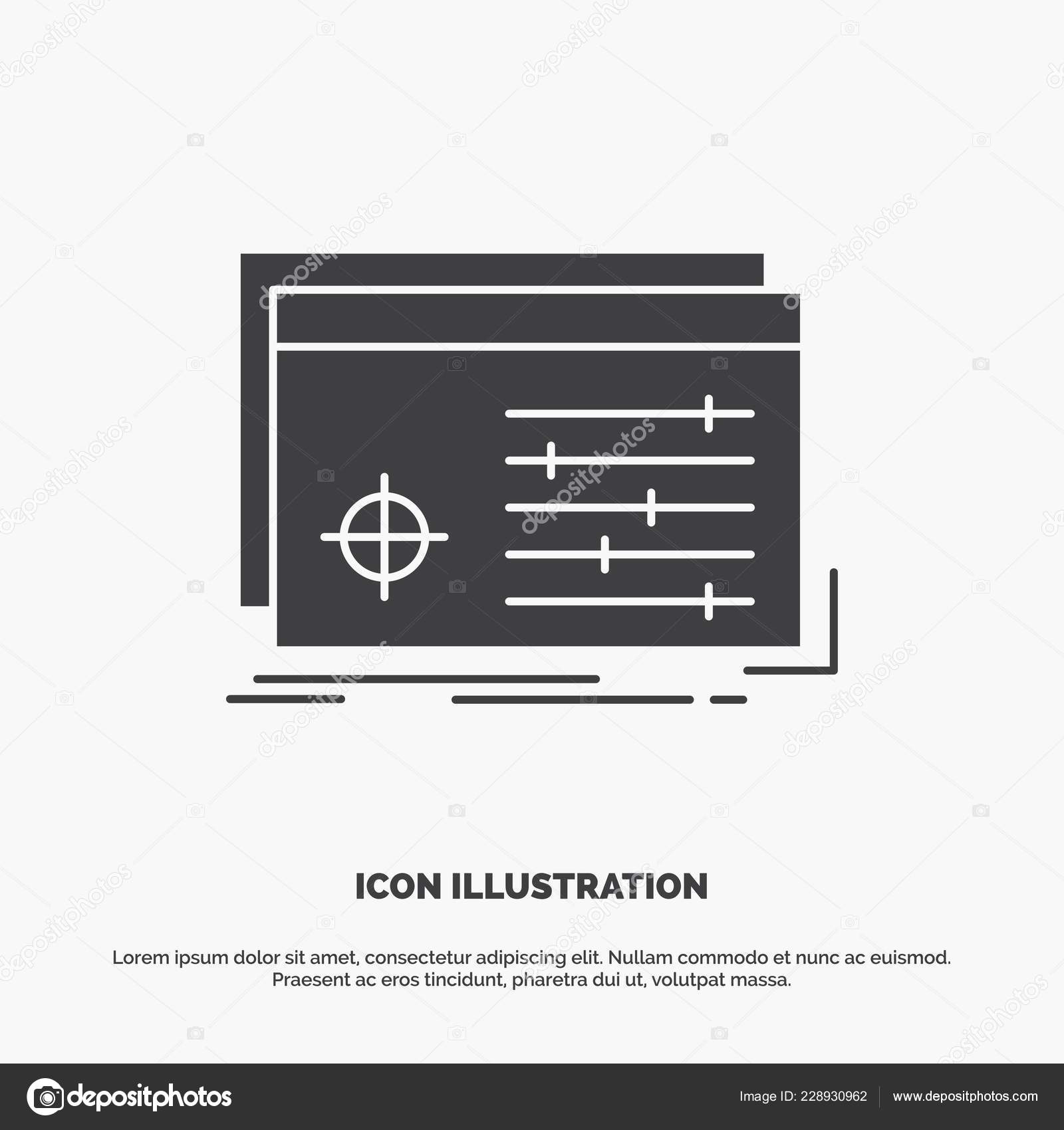 File Object Processing Settings Software Icon Glyph Vector Gray Symbol Stock Vector Image By