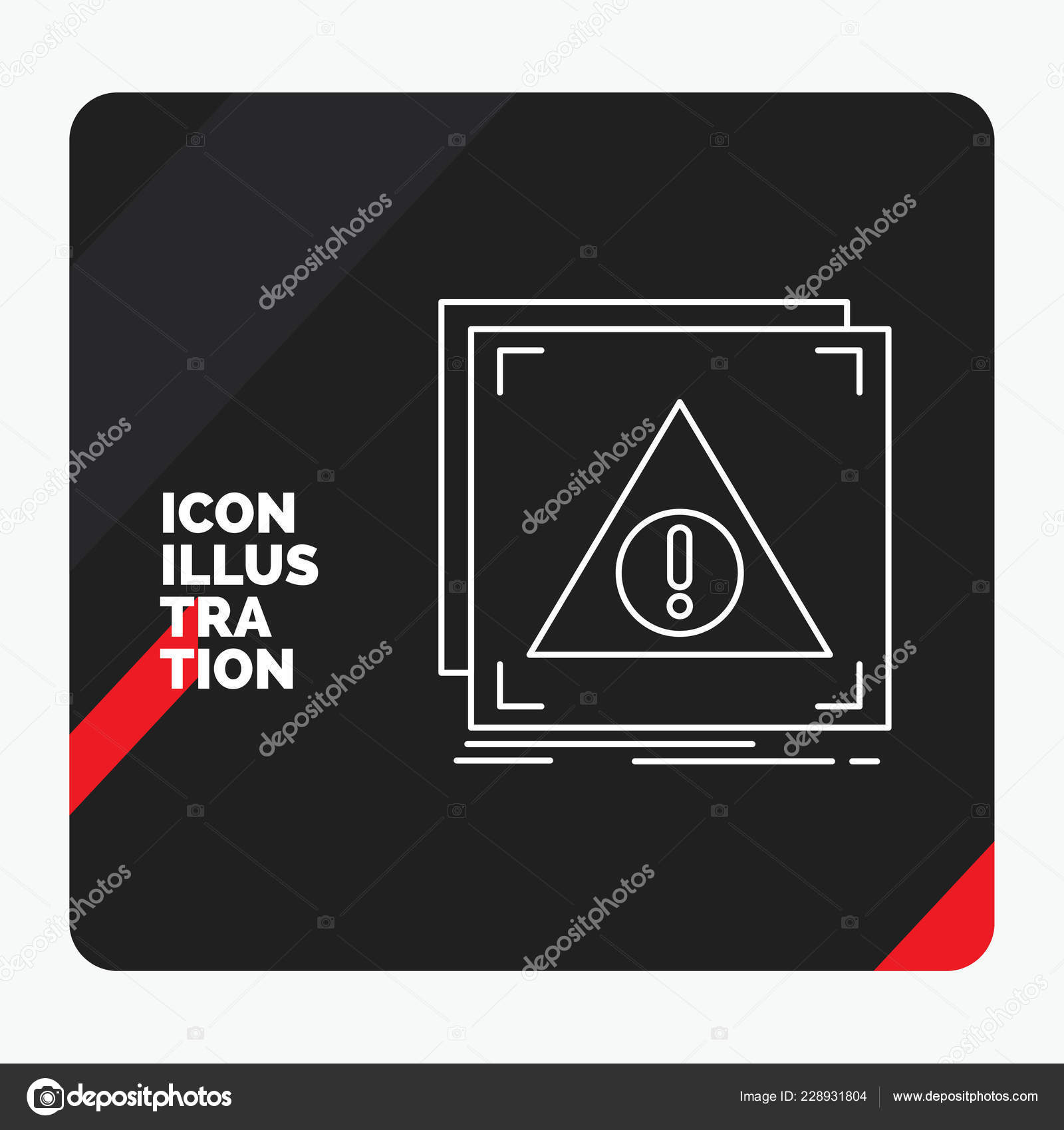 Red Black Creative Presentation Background Error Application Denied Server Alert Stock Vector by ...