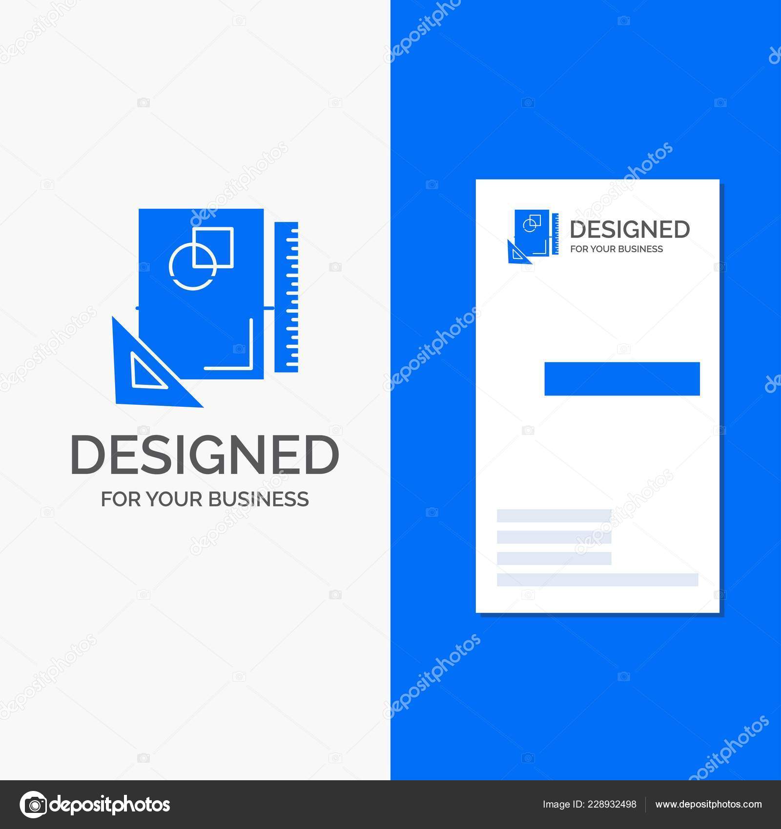 Business Logo Design Layout Page Sketch Sketching Vertical Blue ...