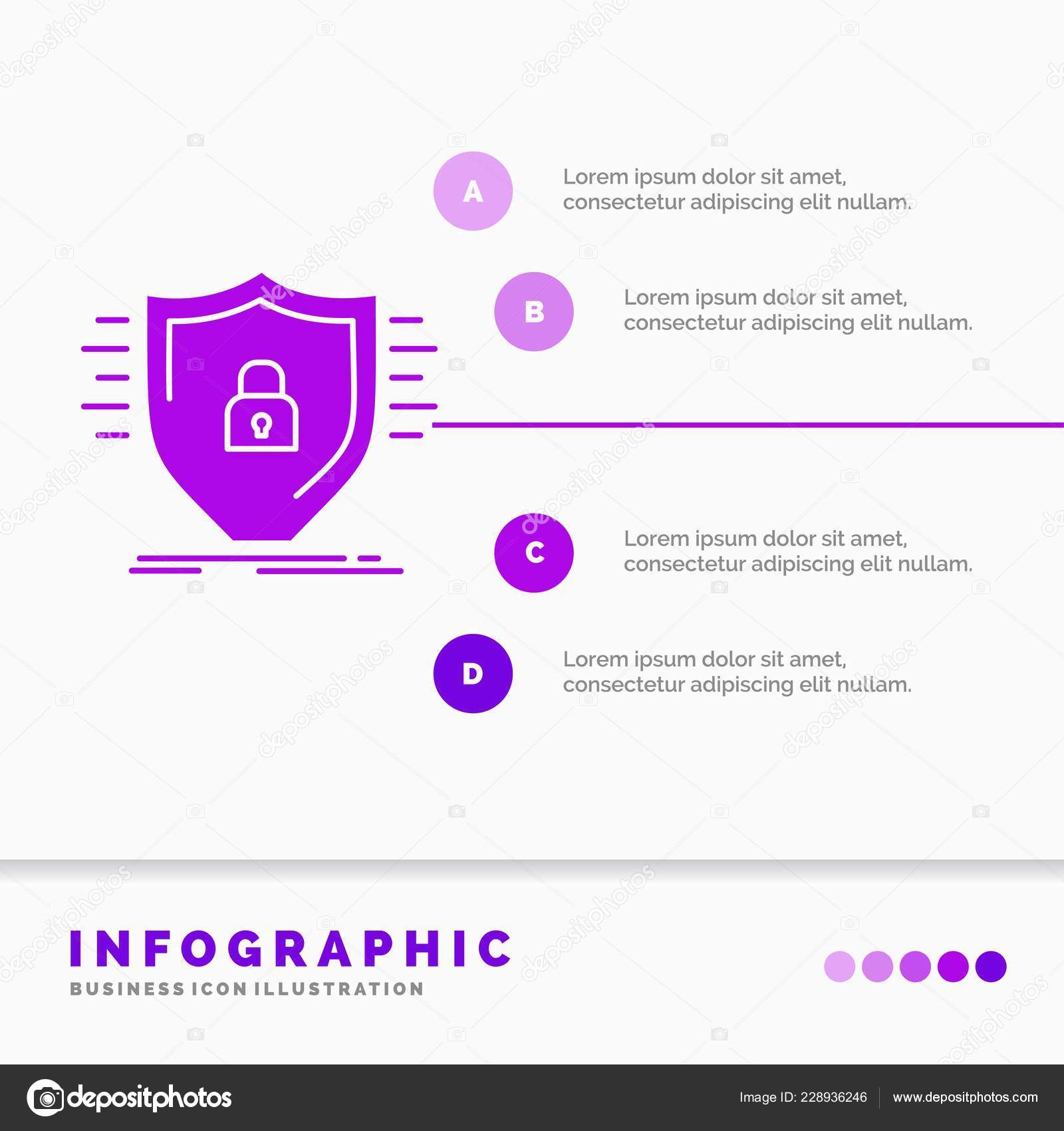 Defence Firewall Protection Safety Shield Infographics Template Website ...