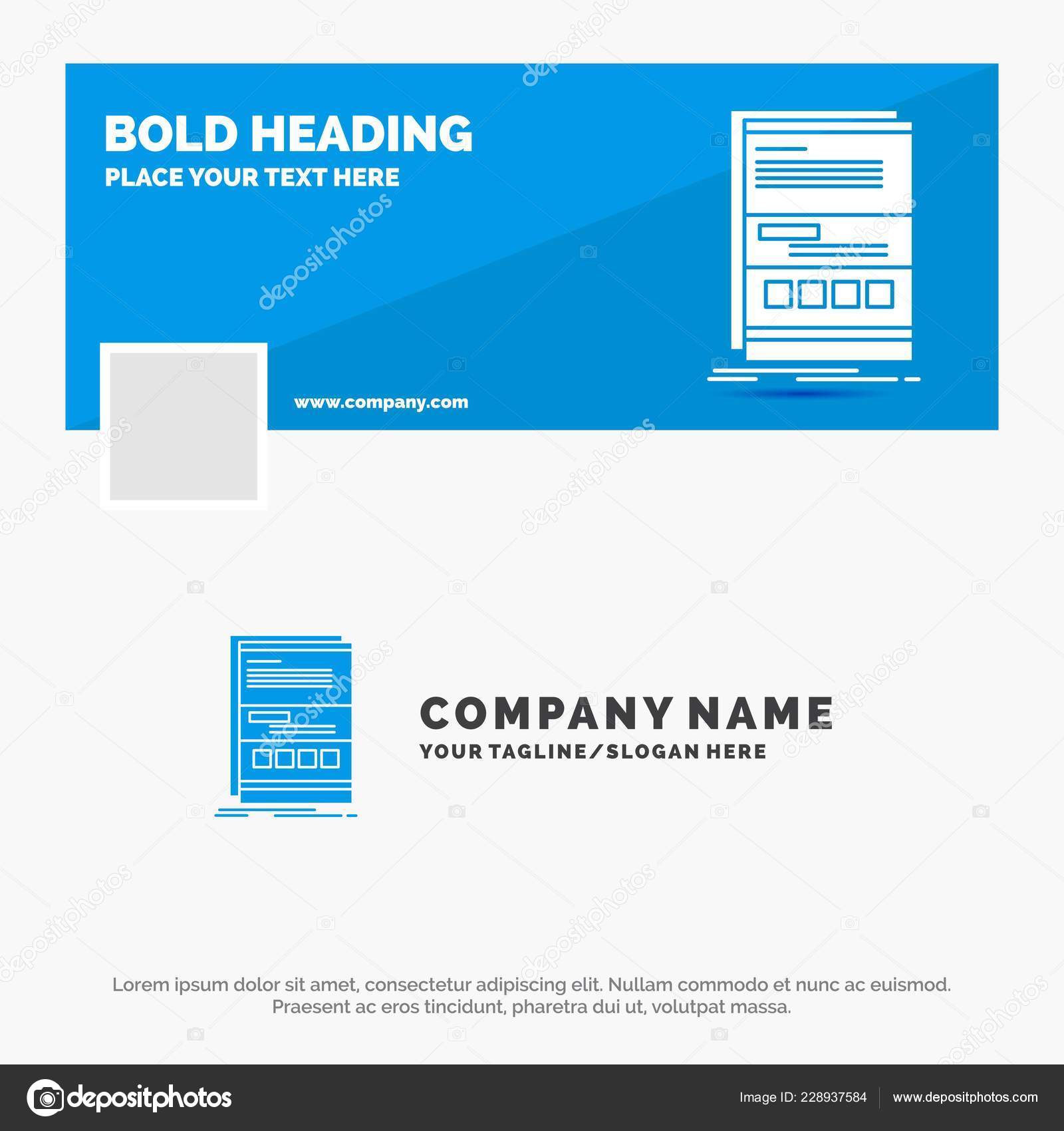Blue Business Logo Template Browser Dynamic Internet Page Responsive Facebook Stock Vector Image ...