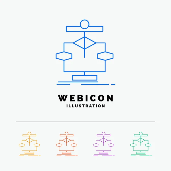 Algorithm icon vector sign and symbol isolated on white backgrou Stock ...