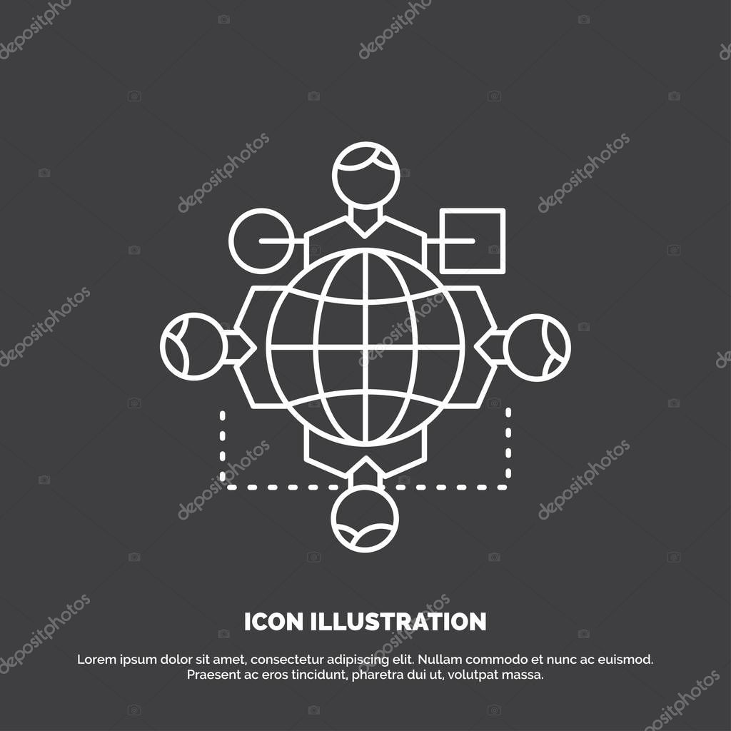 Función, instrucción, lógica, operación, icono de la reunión. Símbolo ...