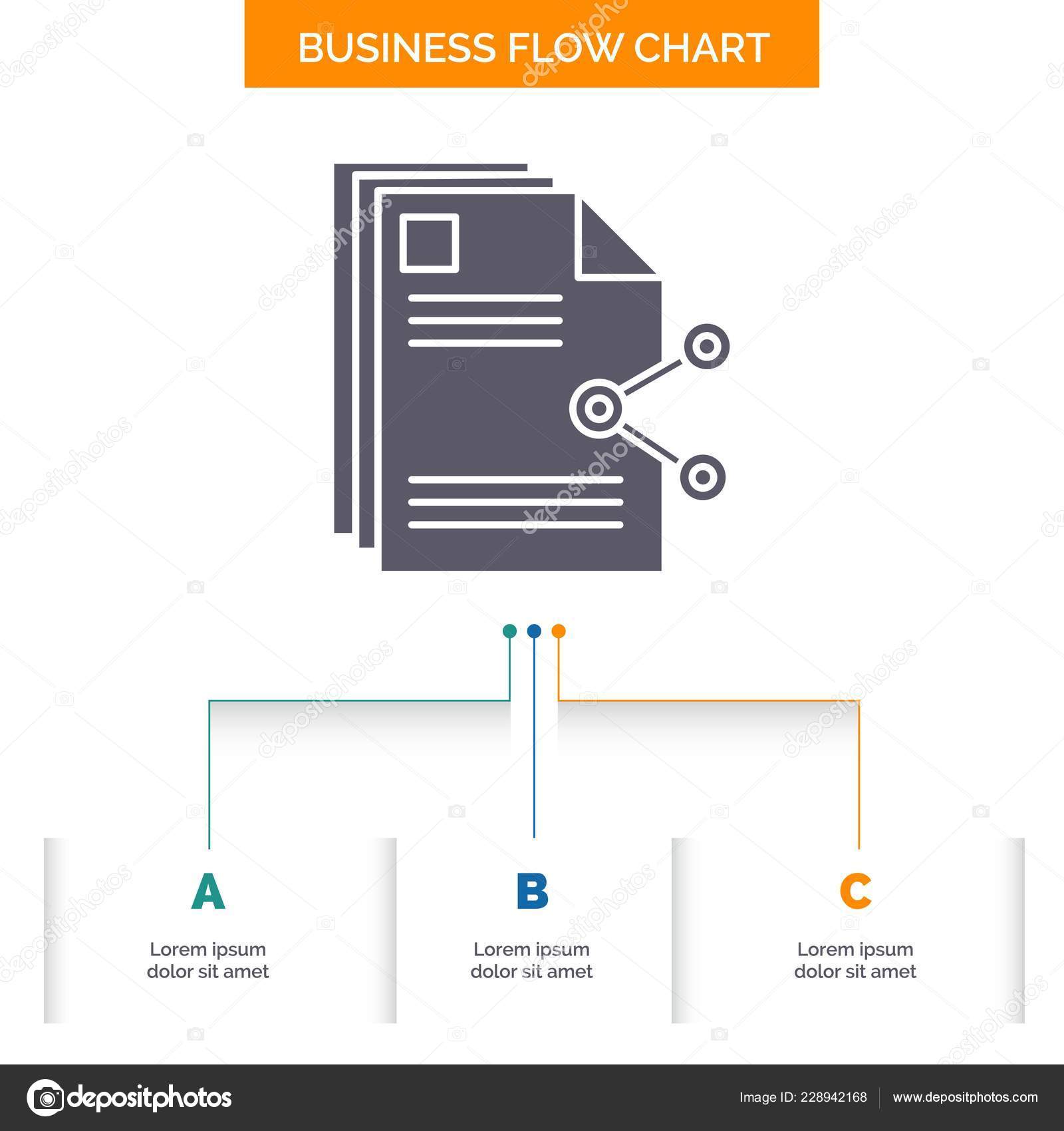 Content Files Sharing Share Document Business Flow Chart Design Steps ...
