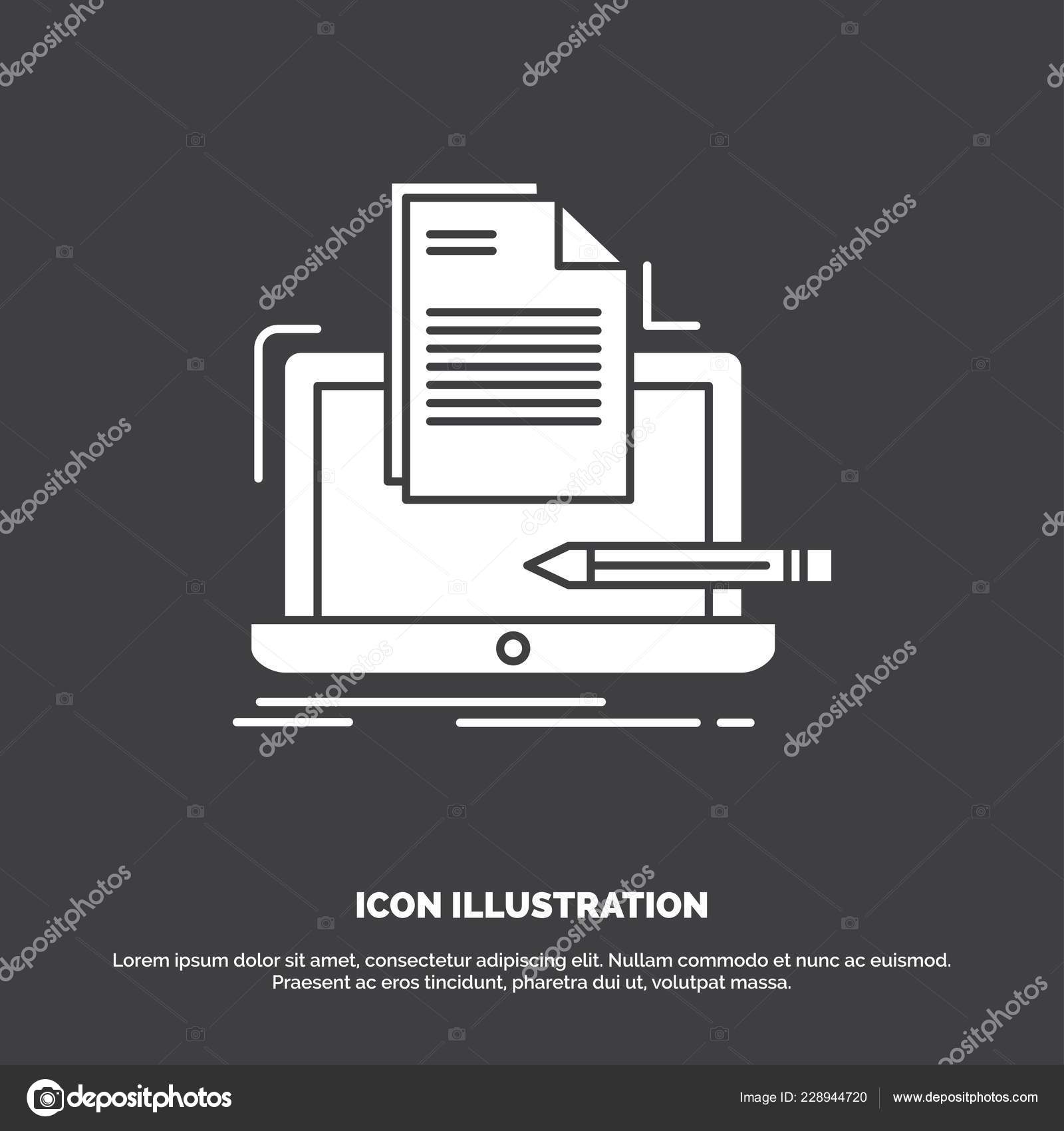 Coder Coding Computer List Paper Icon Glyph Vector Symbol Website Stock Vector By ©flatart 228944720