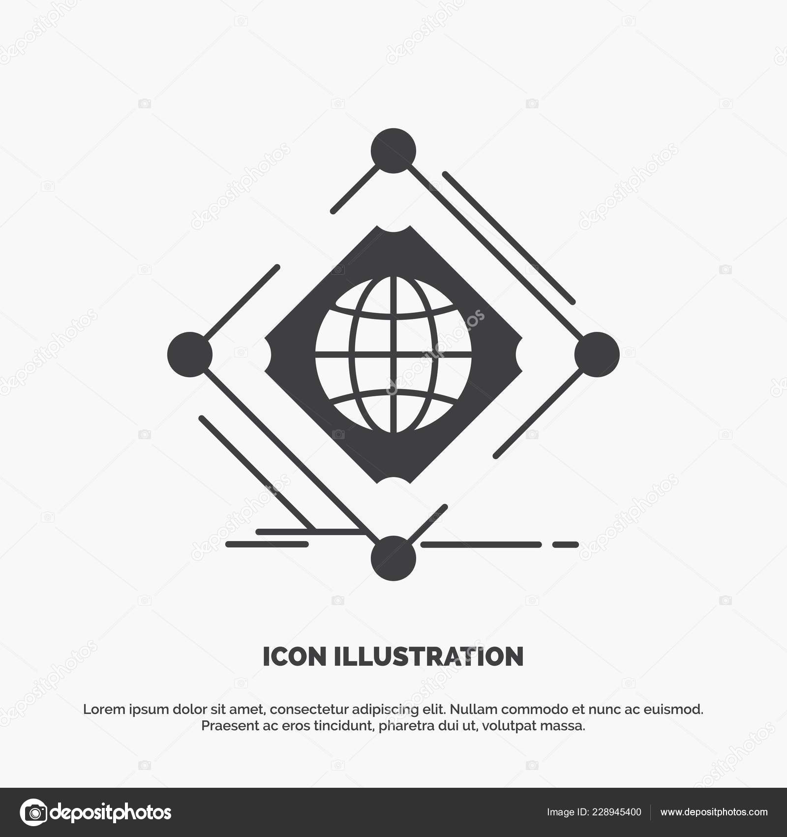 Complex Global Internet Net Web Icon Glyph Vector Gray Symbol Stock Vector Image by ©Flatart ...