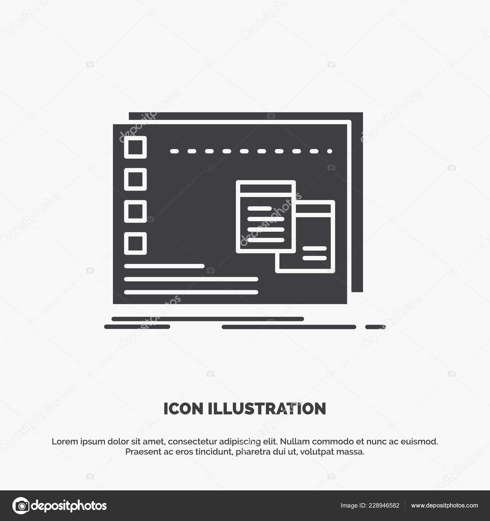 Window Mac Operational Program Icon Glyph Vector Gray Symbol Website Stock Vector by ©Flatart ...